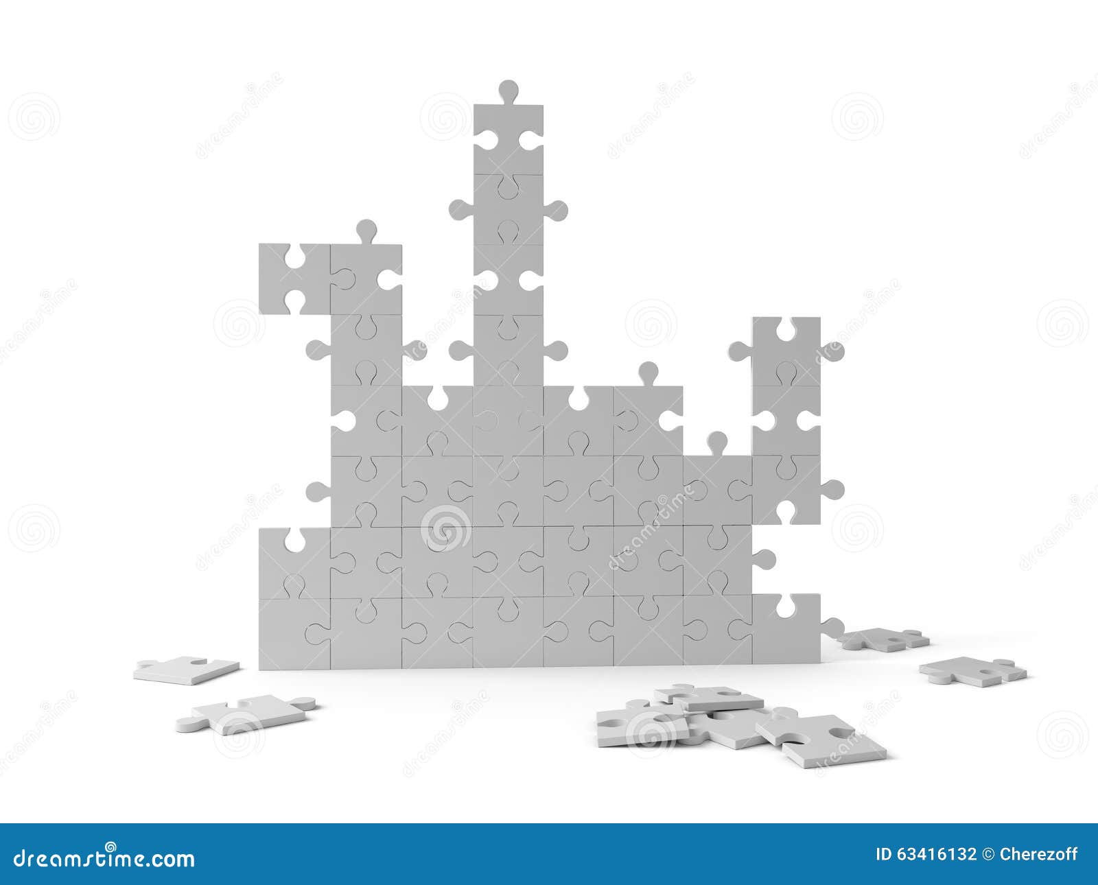 Puzzle Pieces on White Background Stock Illustration - Illustration of ...