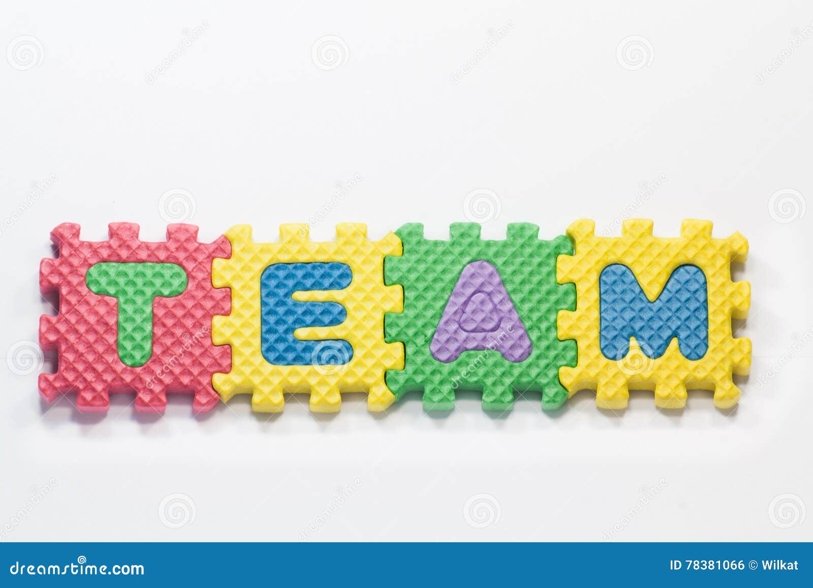 Puzzle Pieces with Word Team Stock Photo - Image of quality, connection ...