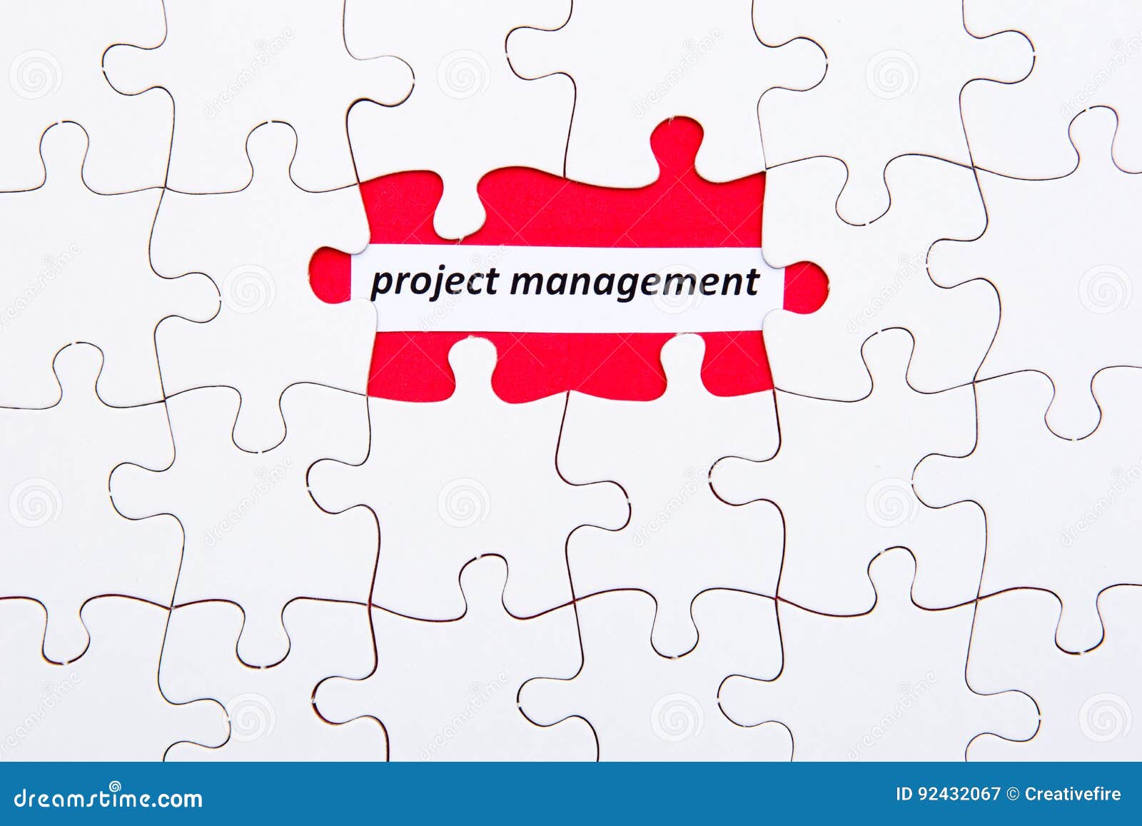 Puzzle Pieces - with Words Project Management in Missing Space Stock ...