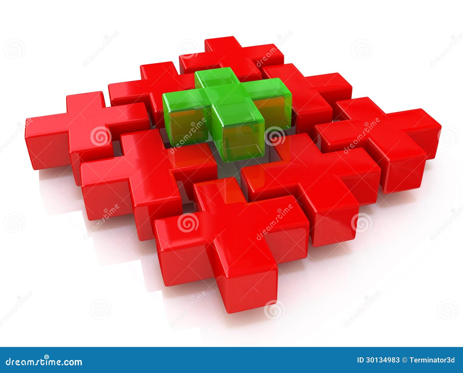 Puzzle of the plus stock illustration. Illustration of connection ...