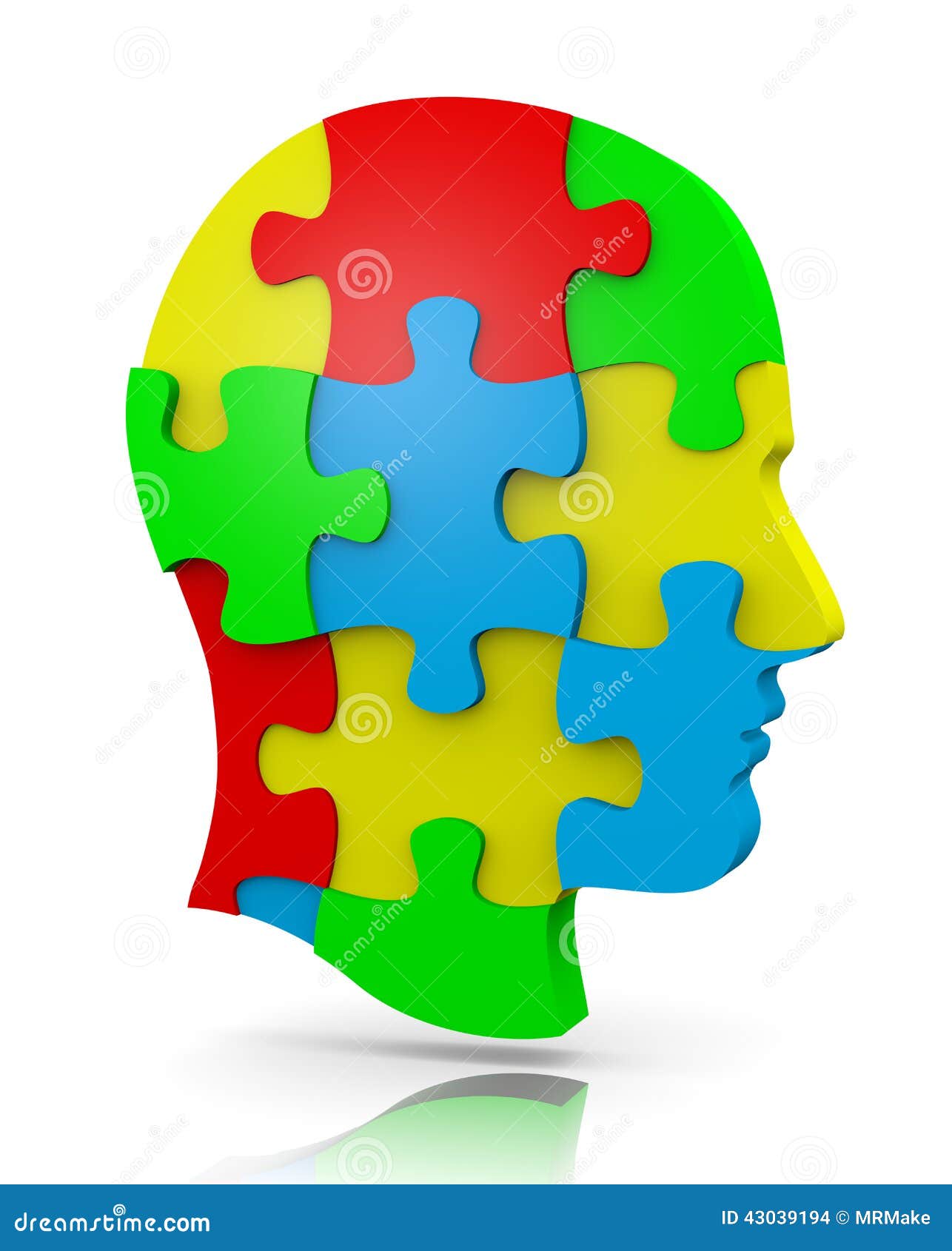 Puzzle principal illustration stock. Illustration du mental - 43039194