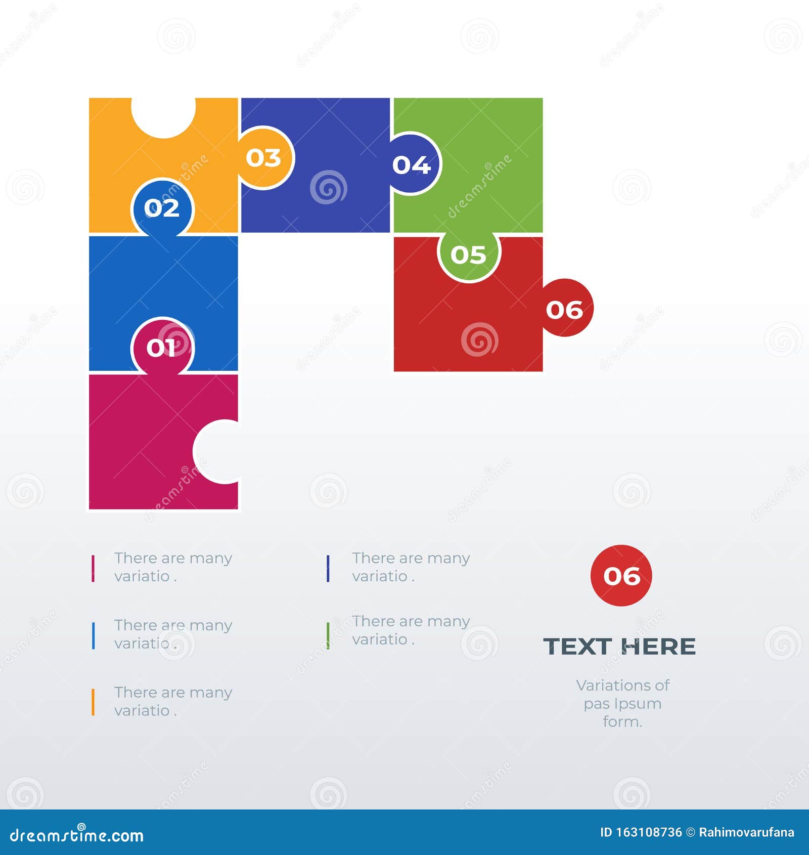 Puzzle Process Infographic Template Design. Business Concept Infograph ...