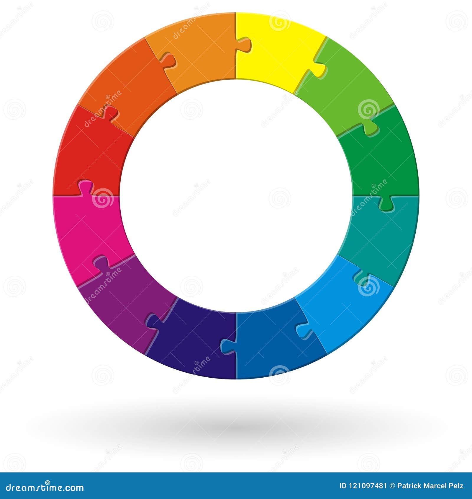 Puzzle Rond Avec Des Options Illustration de Vecteur - Illustration du ...