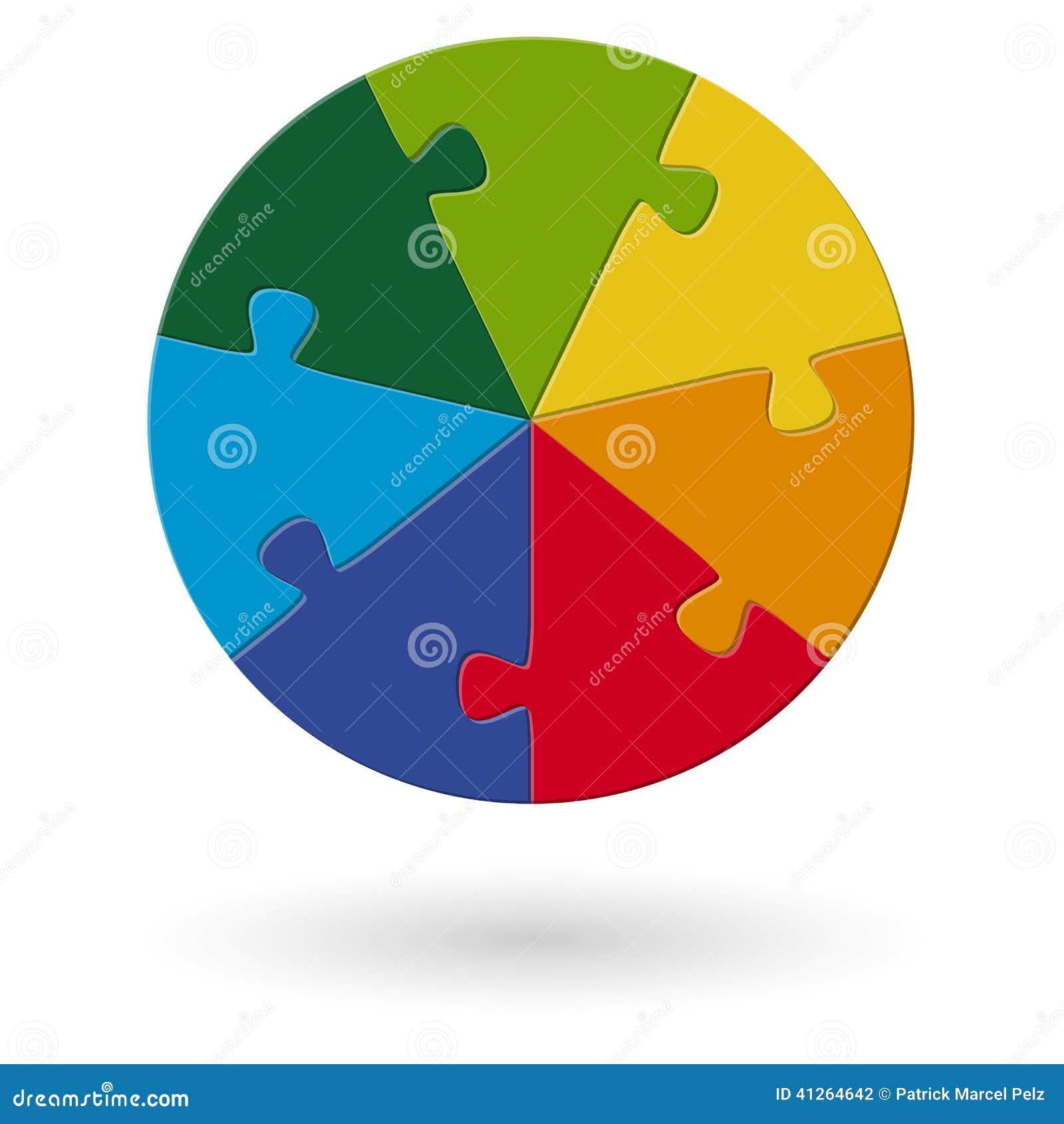 Puzzle rond - 7 options illustration de vecteur. Illustration du copie ...