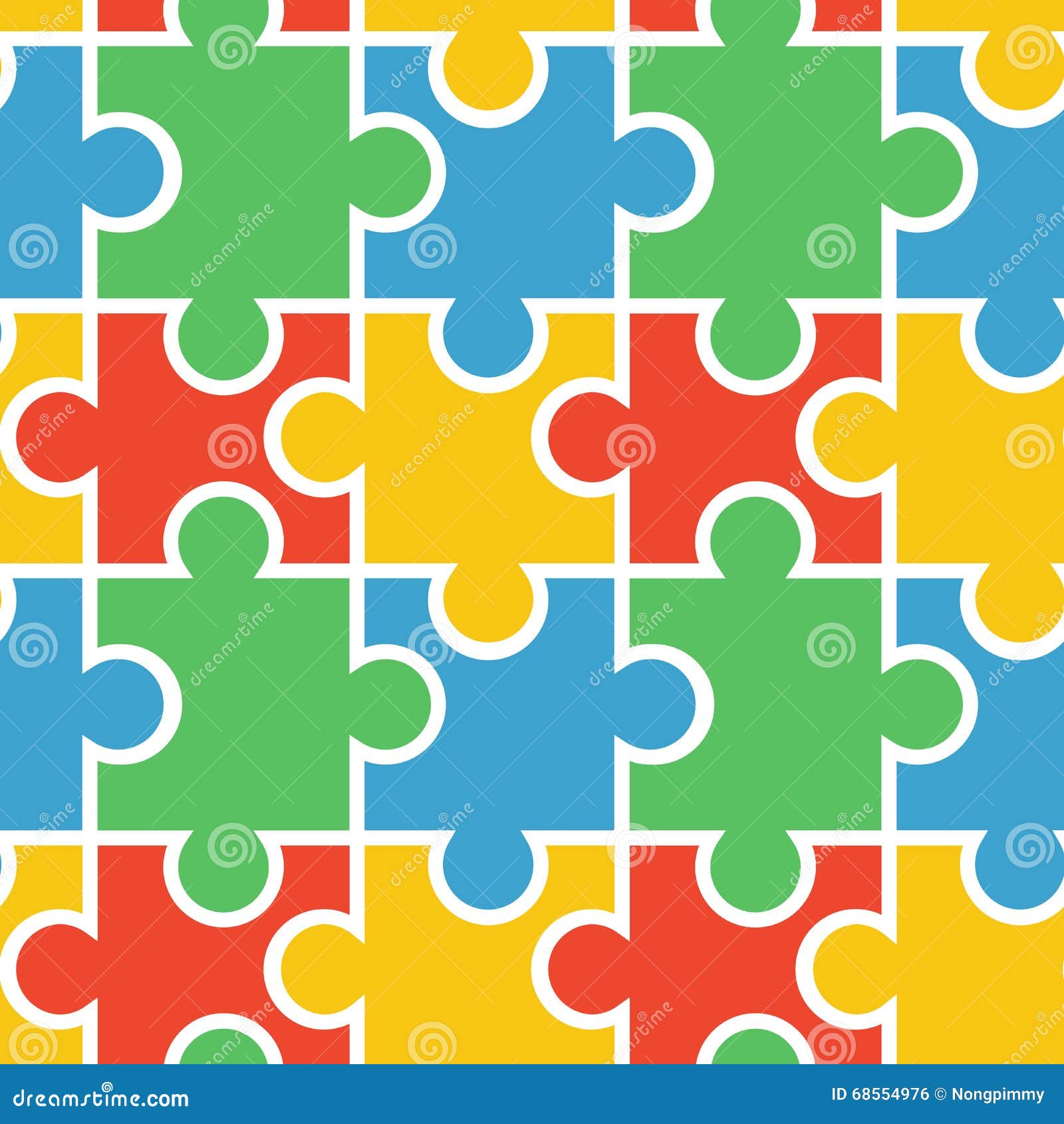 Puzzle seamless background stock vector. Illustration of seamless ...