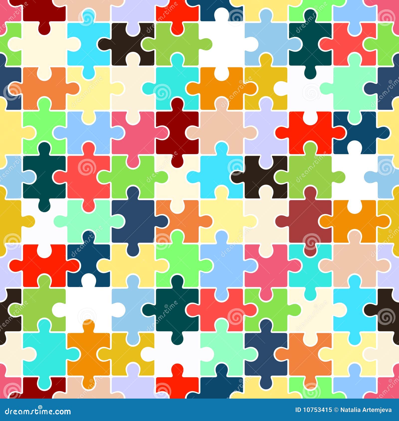 Puzzle (seamless texture) stock vector. Illustration of idea - 10753415