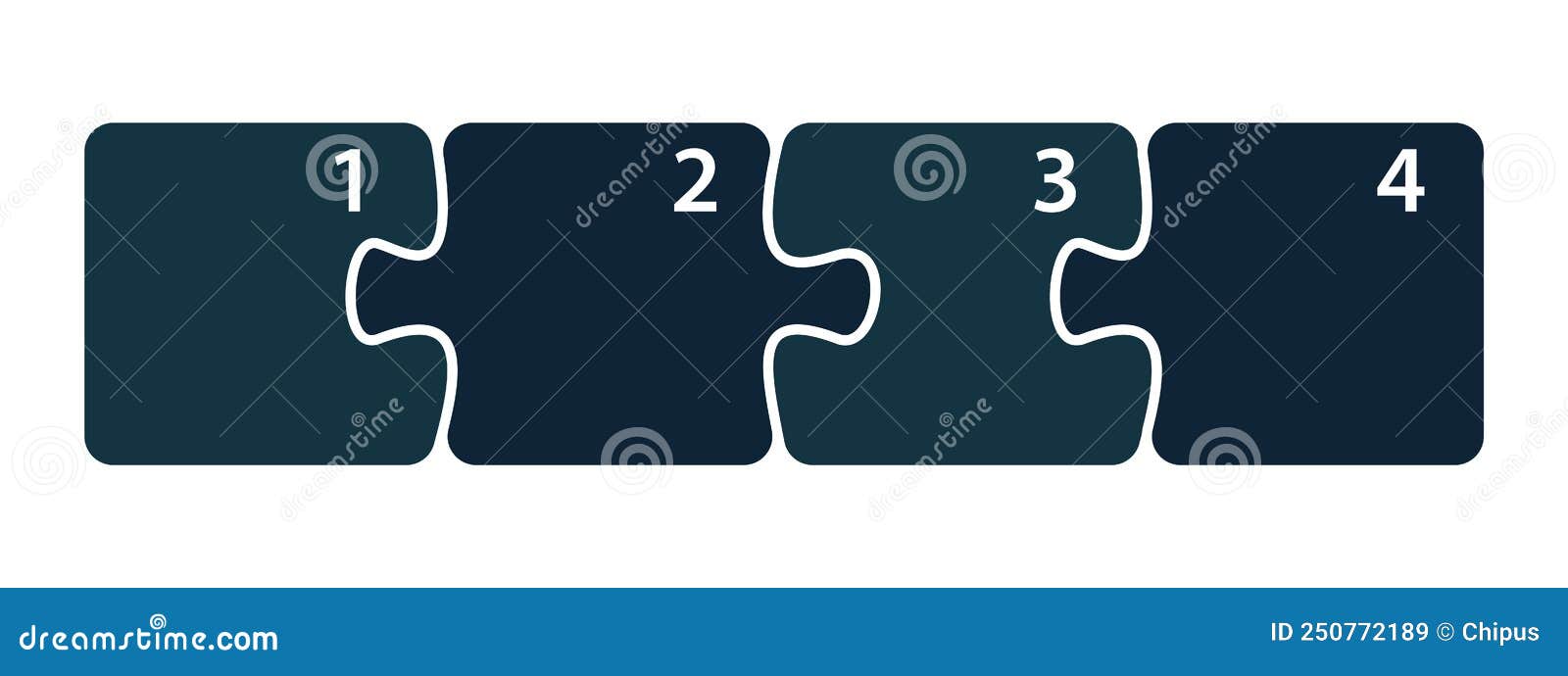 Puzzle Sequence. Steps Infographics. Presentation Chart Elements. Stock ...