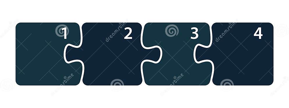 Puzzle Sequence. Steps Infographics. Presentation Chart Elements. Stock ...