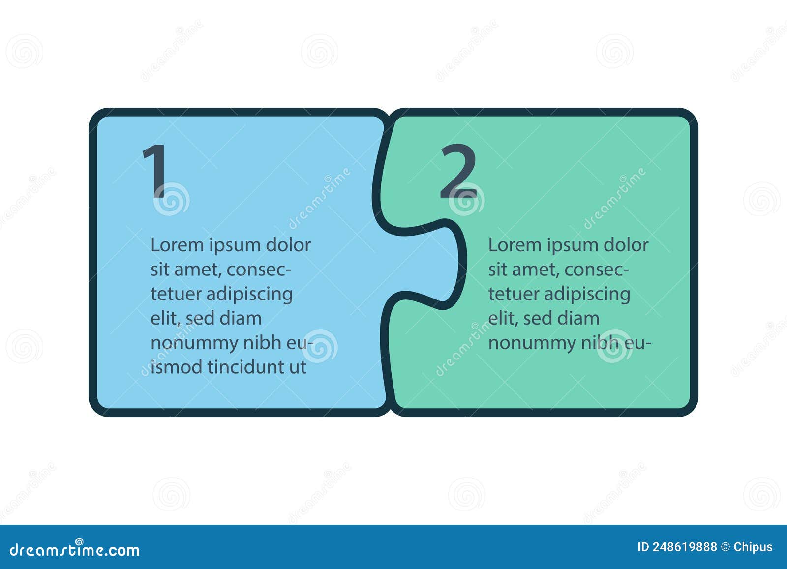 Puzzle Sequence. Steps Infographics. Presentation Chart Elements. Stock ...