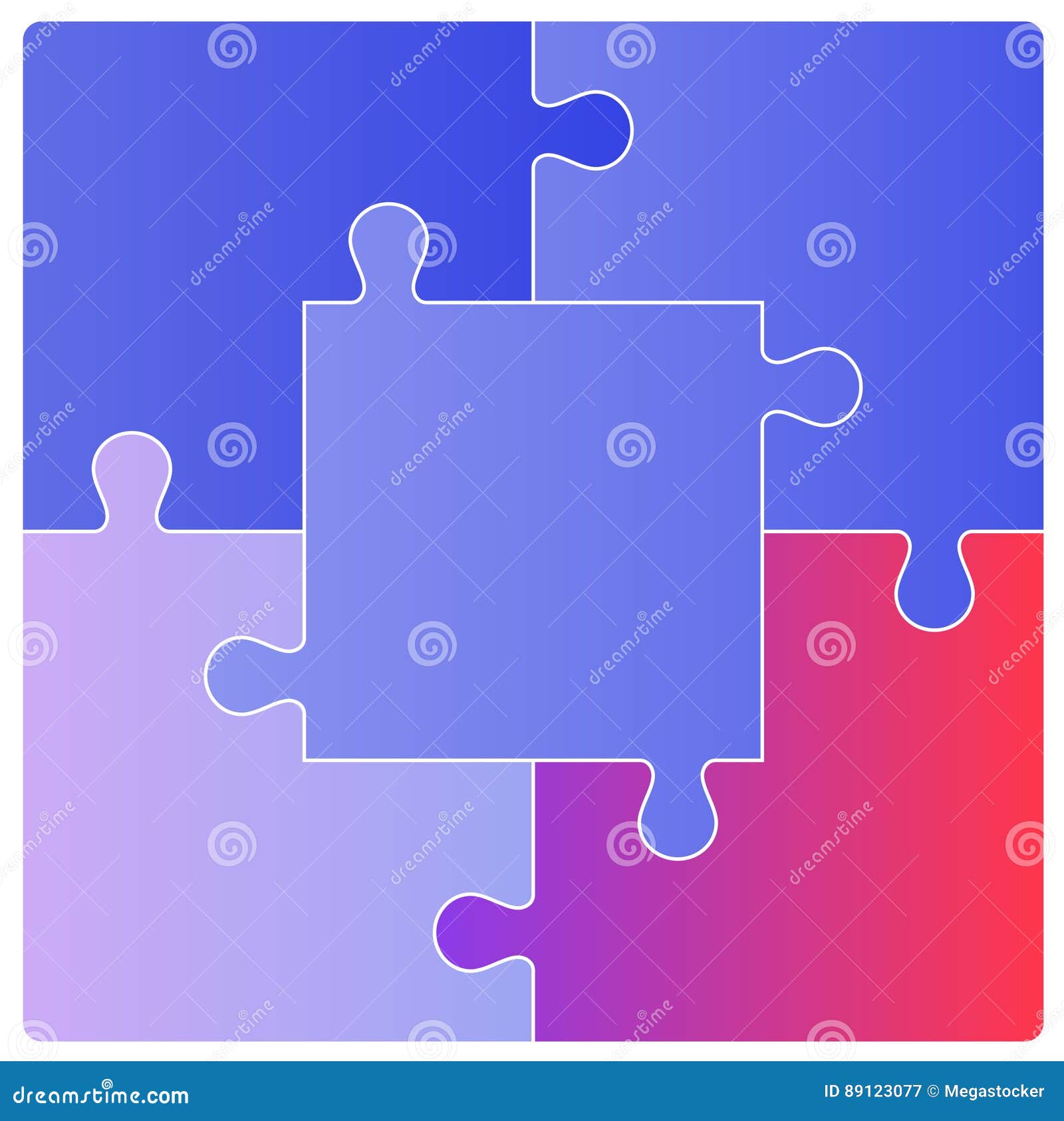 Puzzle Set. Vector Illustration Stock Vector - Illustration of piece ...