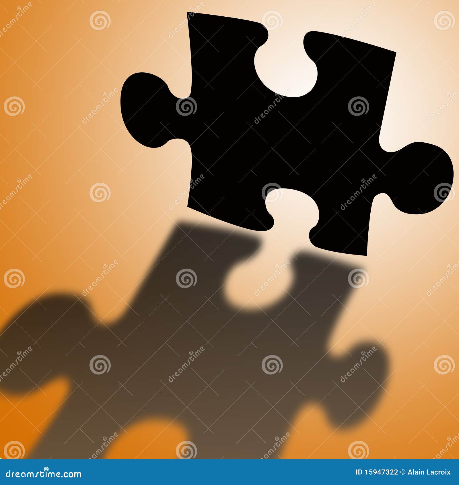 Puzzle shadow stock illustration. Illustration of creative - 15947322