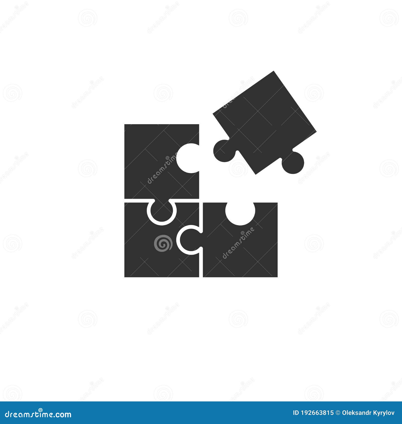 Puzzle Shape Connection Together Compound And Coupling In Process ...
