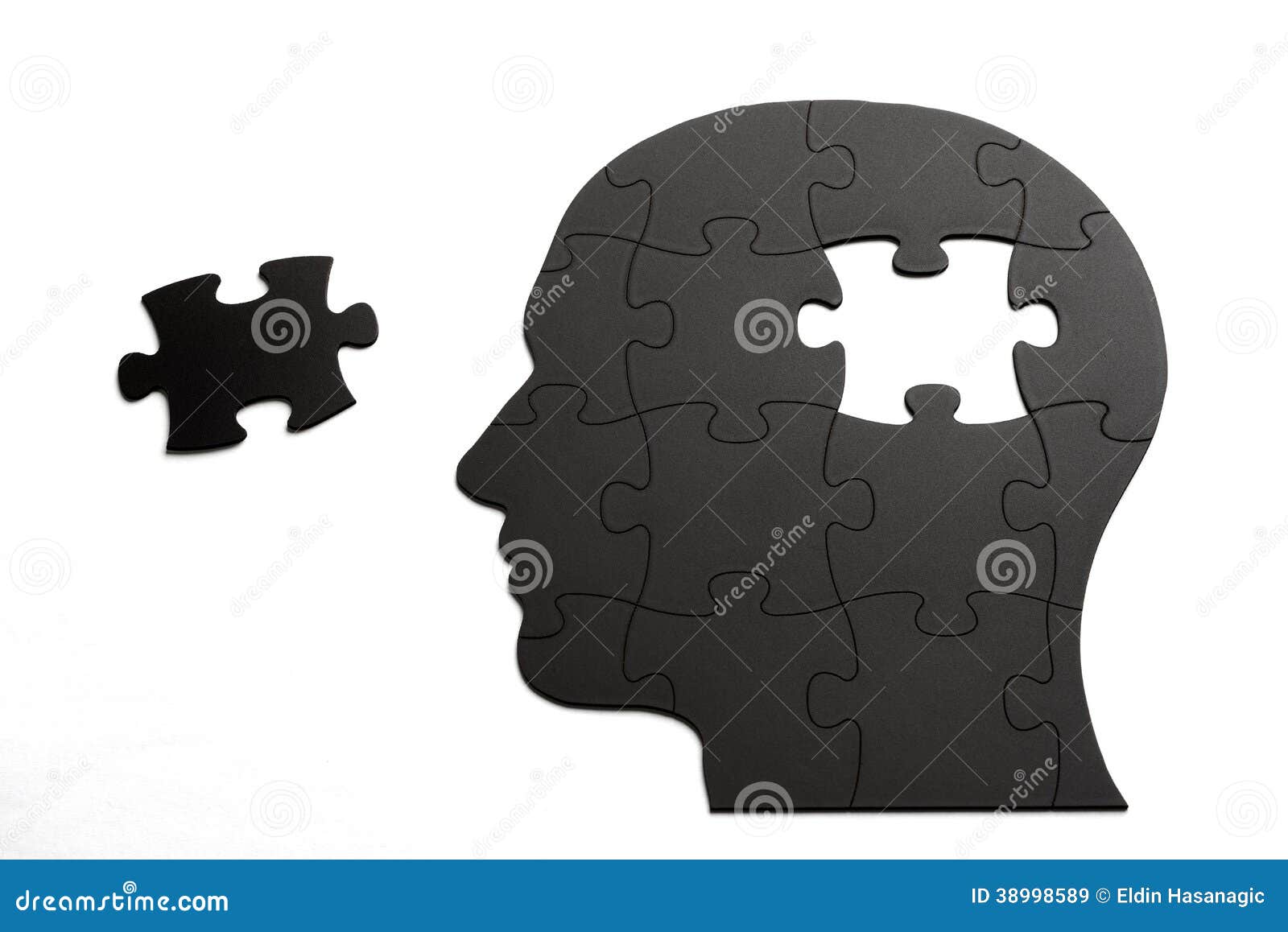Puzzle in Shape of Human Head Stock Image - Image of education, head ...