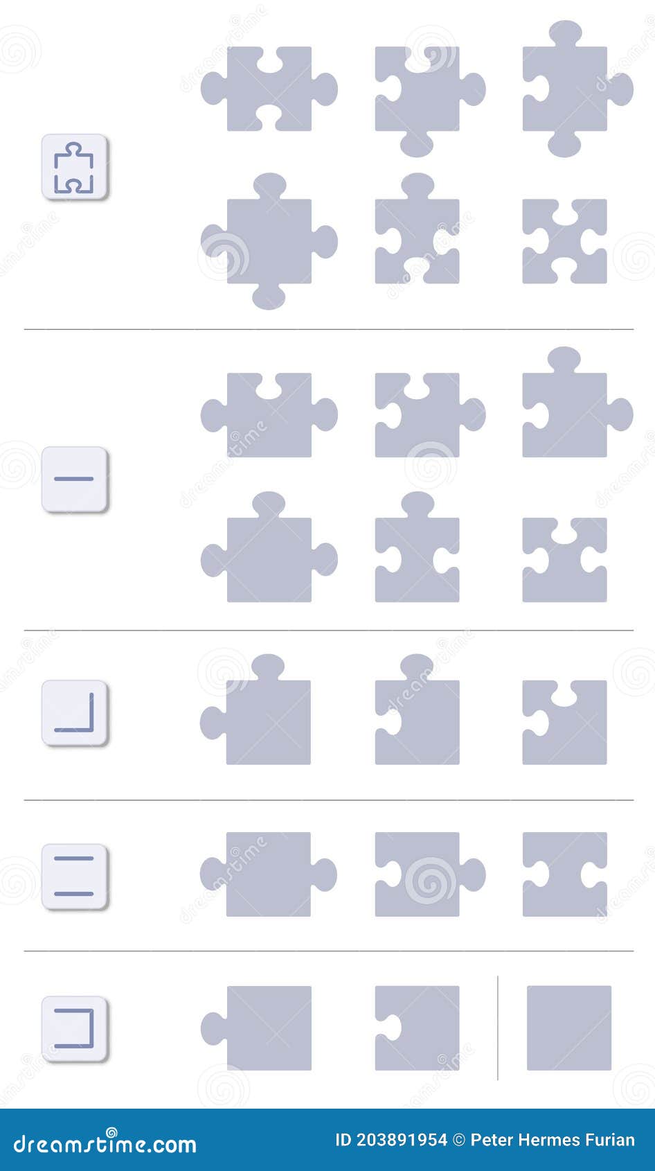 Puzzle Shapes Scientific Science Patterns Pieces Different Stock Vector ...