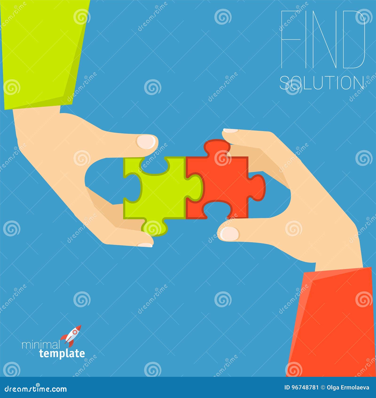 Puzzle solution concept stock vector. Illustration of building - 96748781
