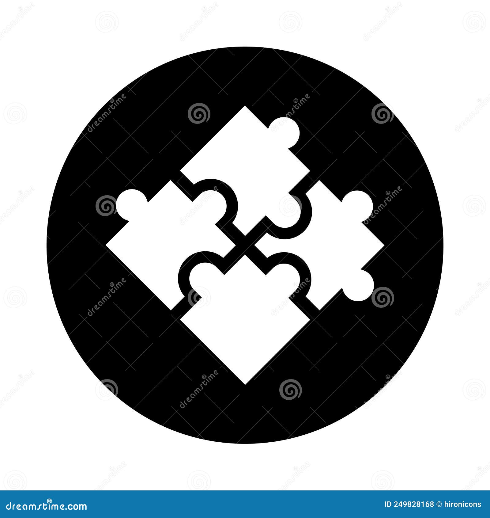 Puzzle, Solution Icon. Black Vector Illustration Stock Vector ...