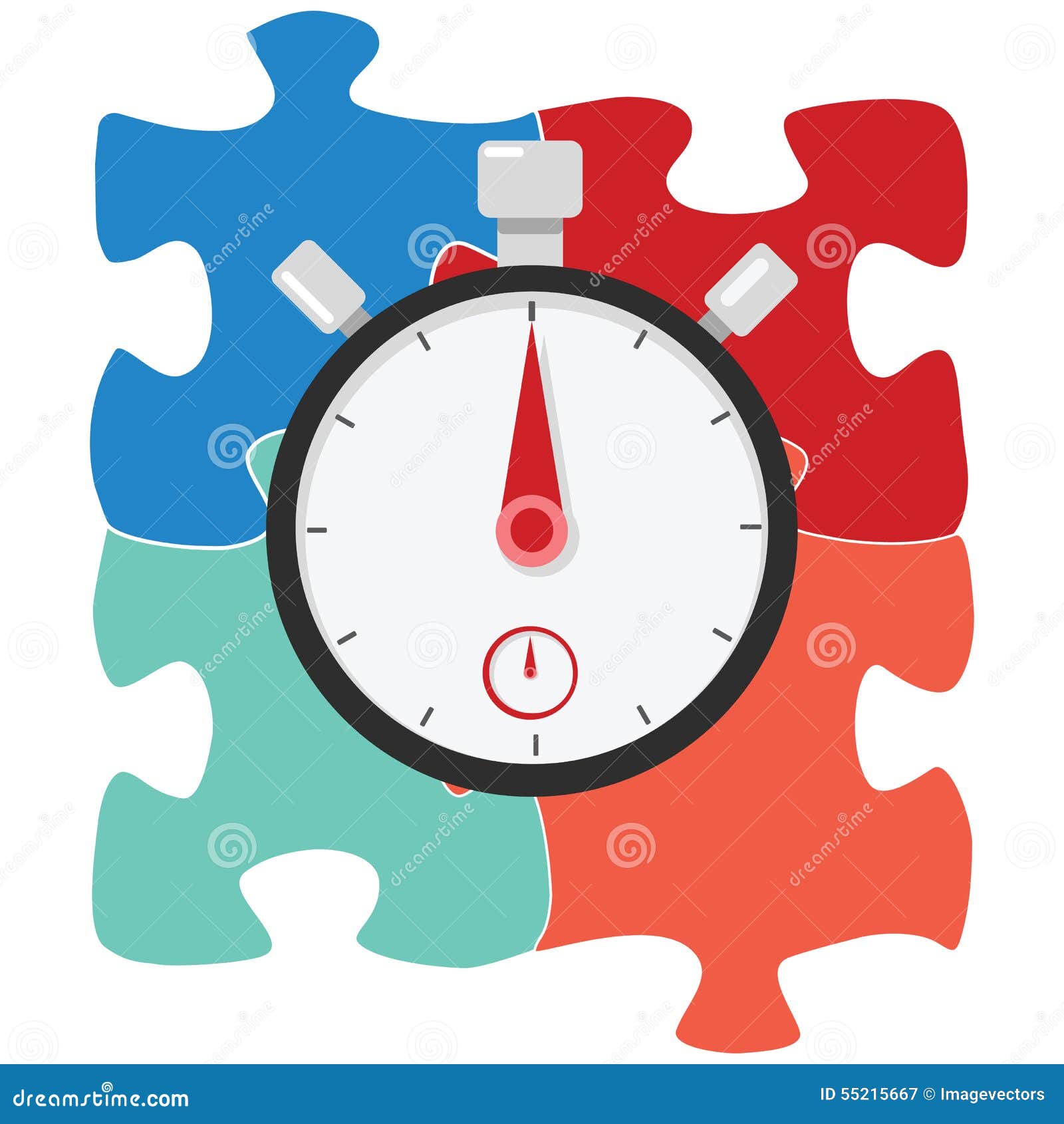 Puzzle Solution Stopwatch Timer Stock Vector - Illustration of icon ...