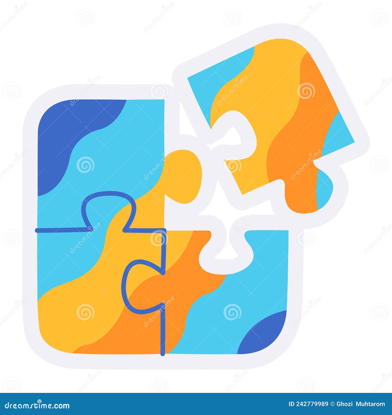 Puzzle Solving Problem Team Work Collaboration Contribution Single ...