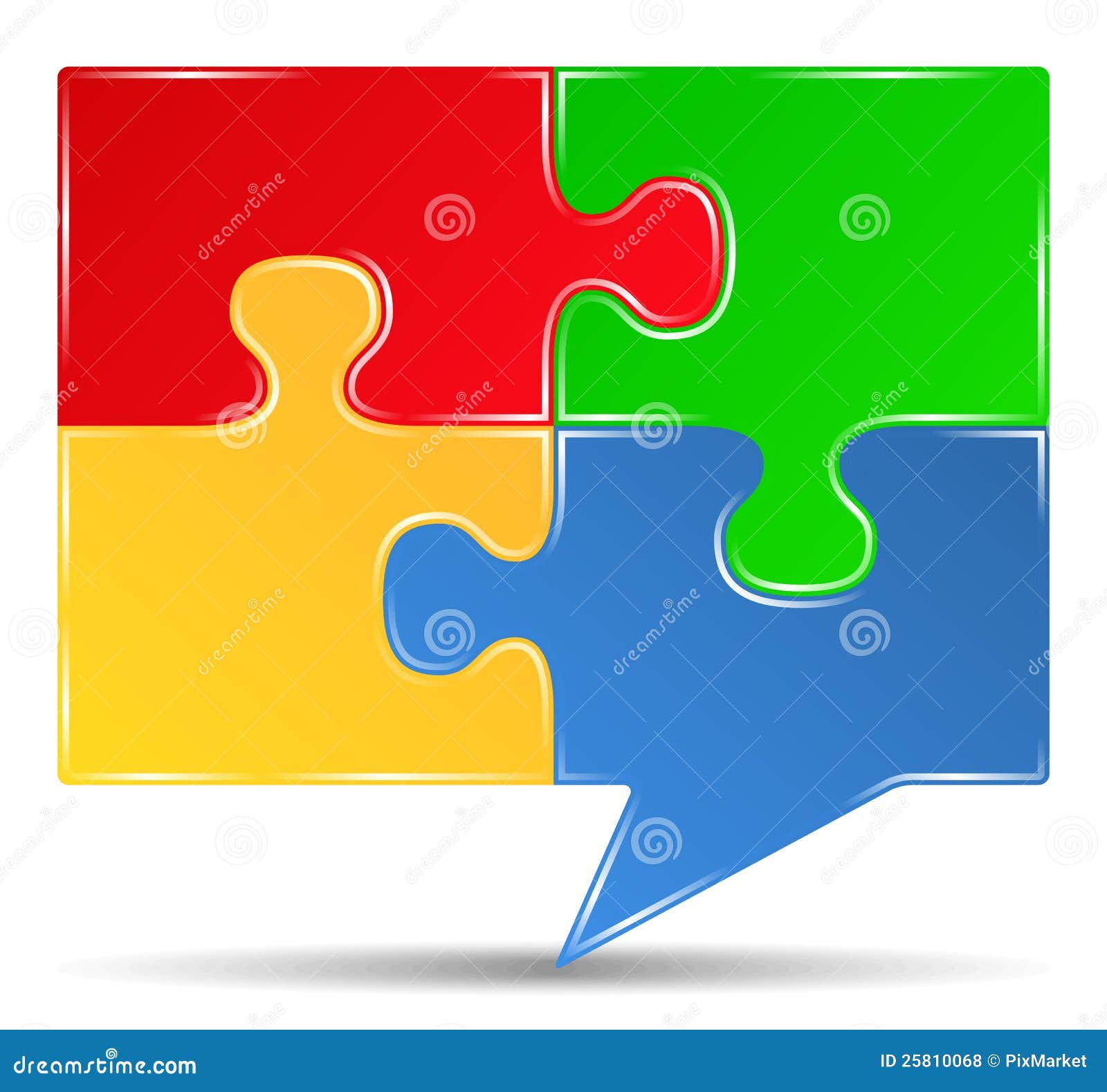 Puzzle speech bubble stock vector. Illustration of balloon - 25810068