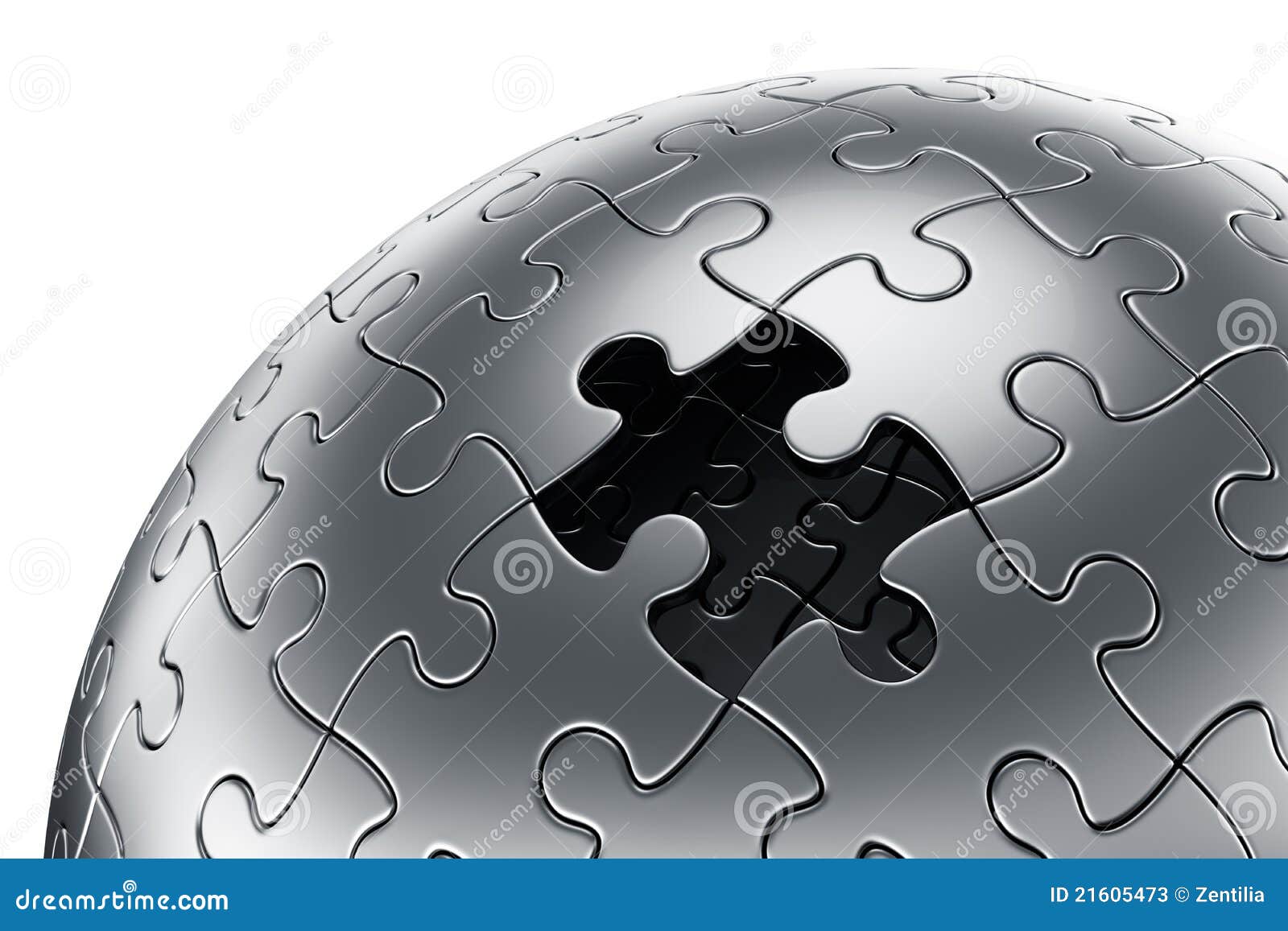 Puzzle sphere stock illustration. Illustration of isolated - 21605473