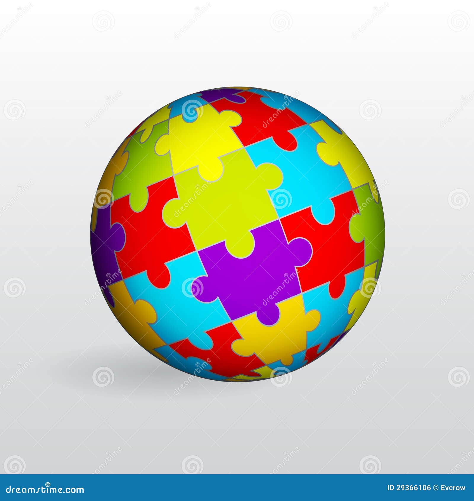 Puzzle sphere stock vector. Illustration of individuality - 29366106