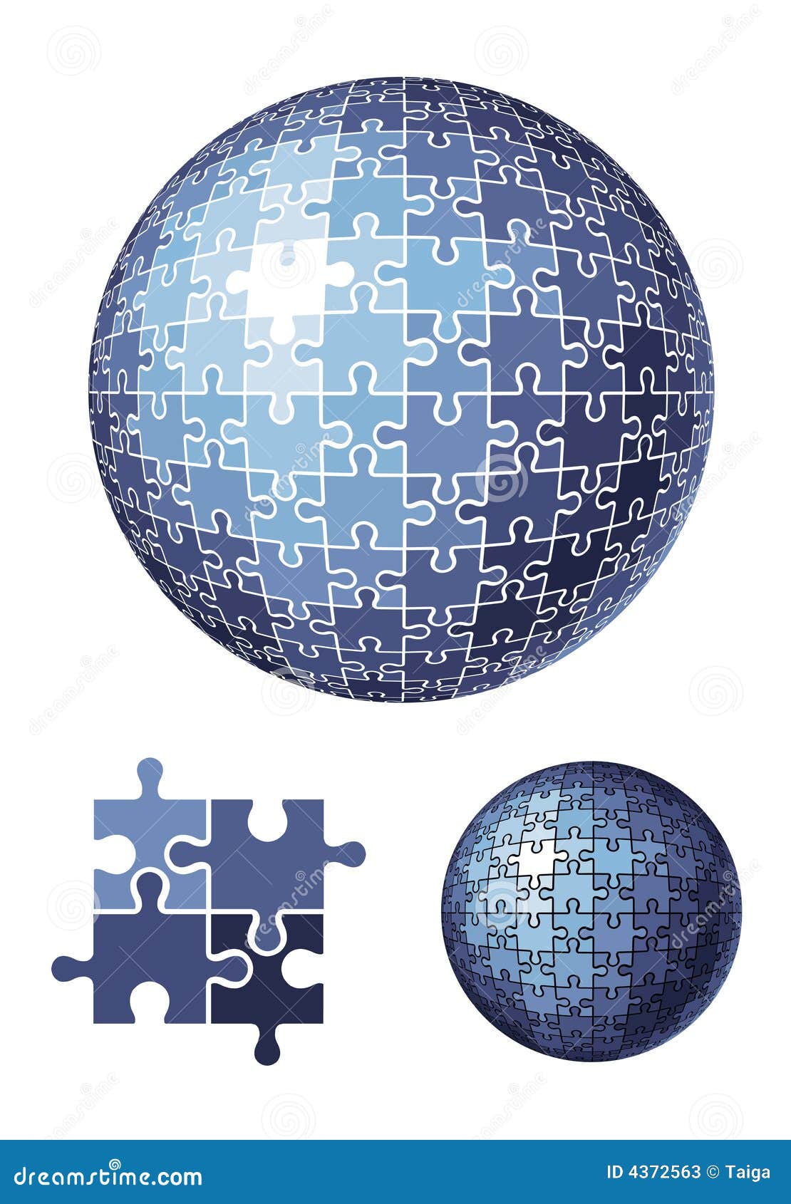 Puzzle Sphere / Vector Illustration Stock Vector - Illustration of ...