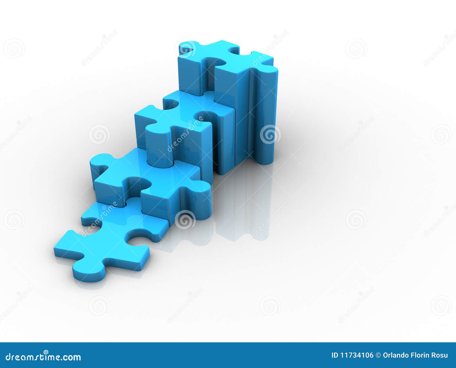 Puzzle stair stock illustration. Illustration of puzzle - 11734106