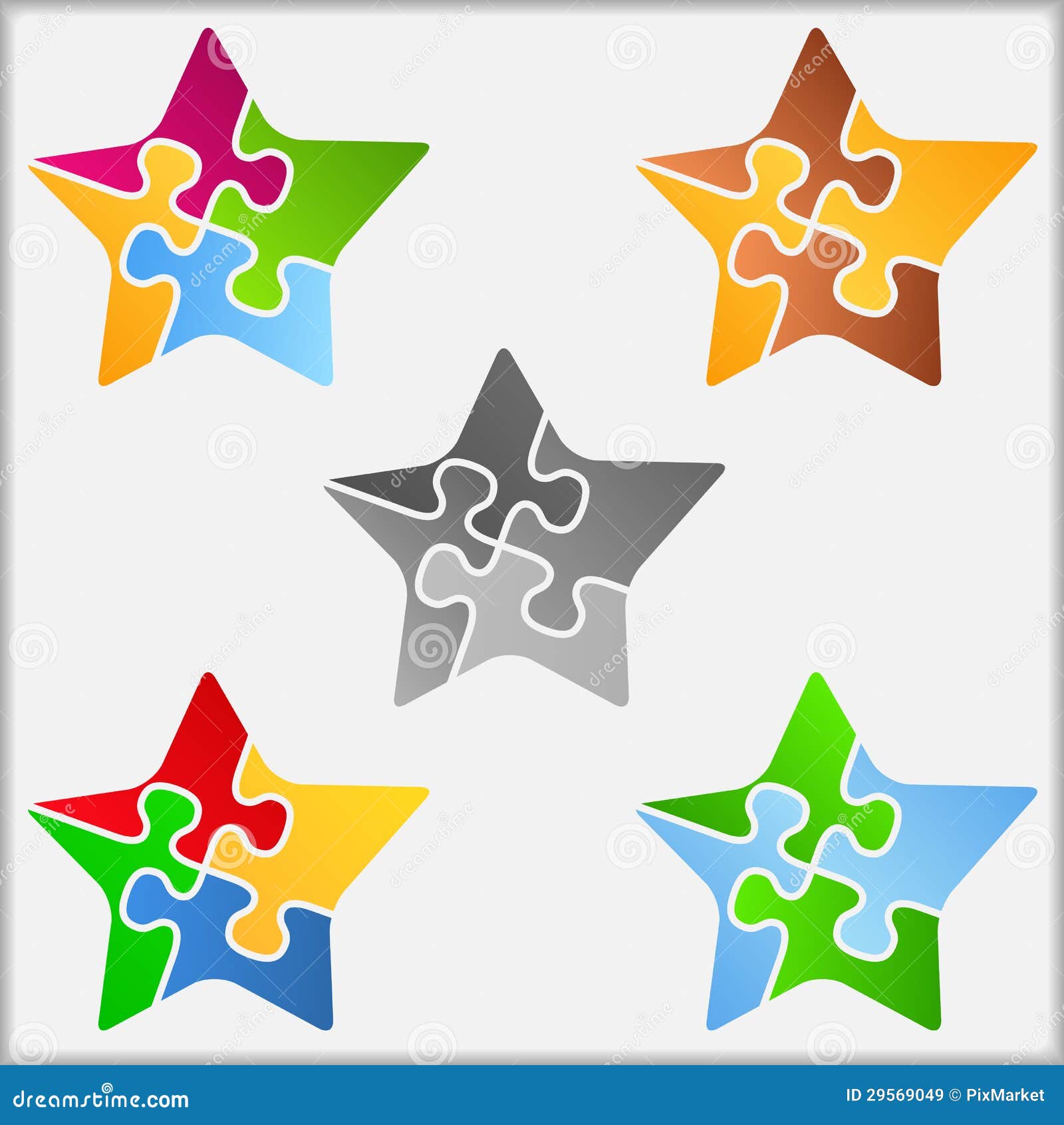 Puzzle Stars stock vector. Illustration of creative, clipart - 29569049
