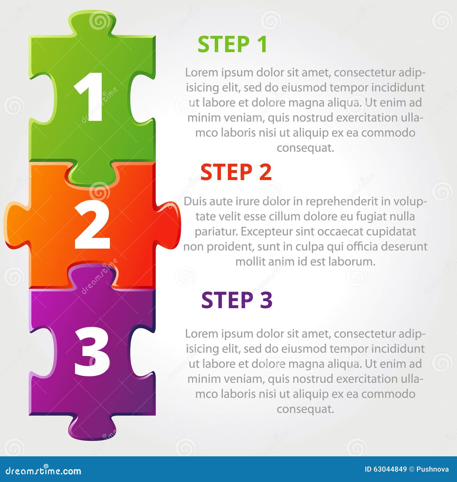 Puzzle with steps stock vector. Illustration of project - 63044849