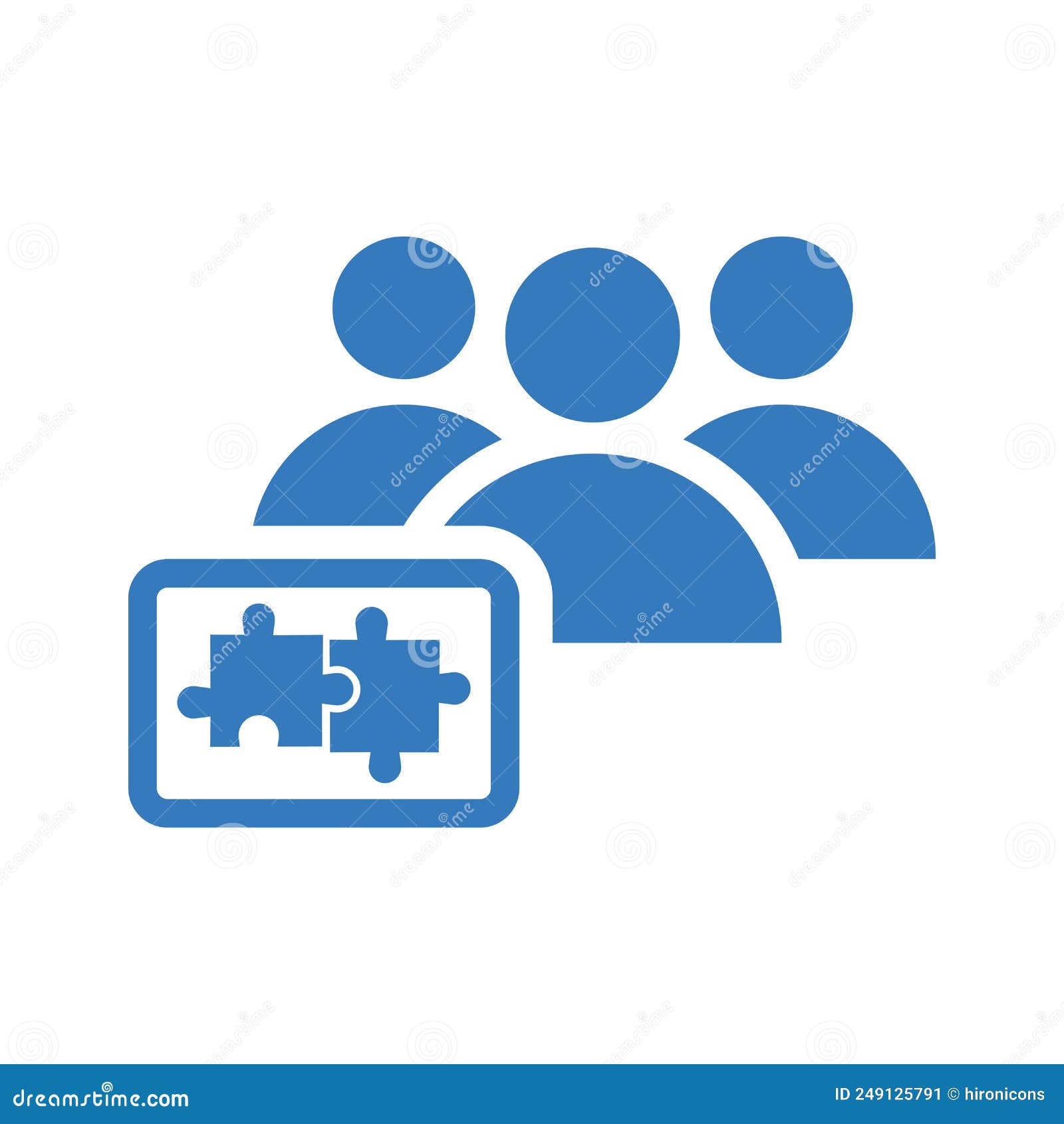 Puzzle, Strategy, Teamwork Icon. Blue Color Design Stock Vector ...