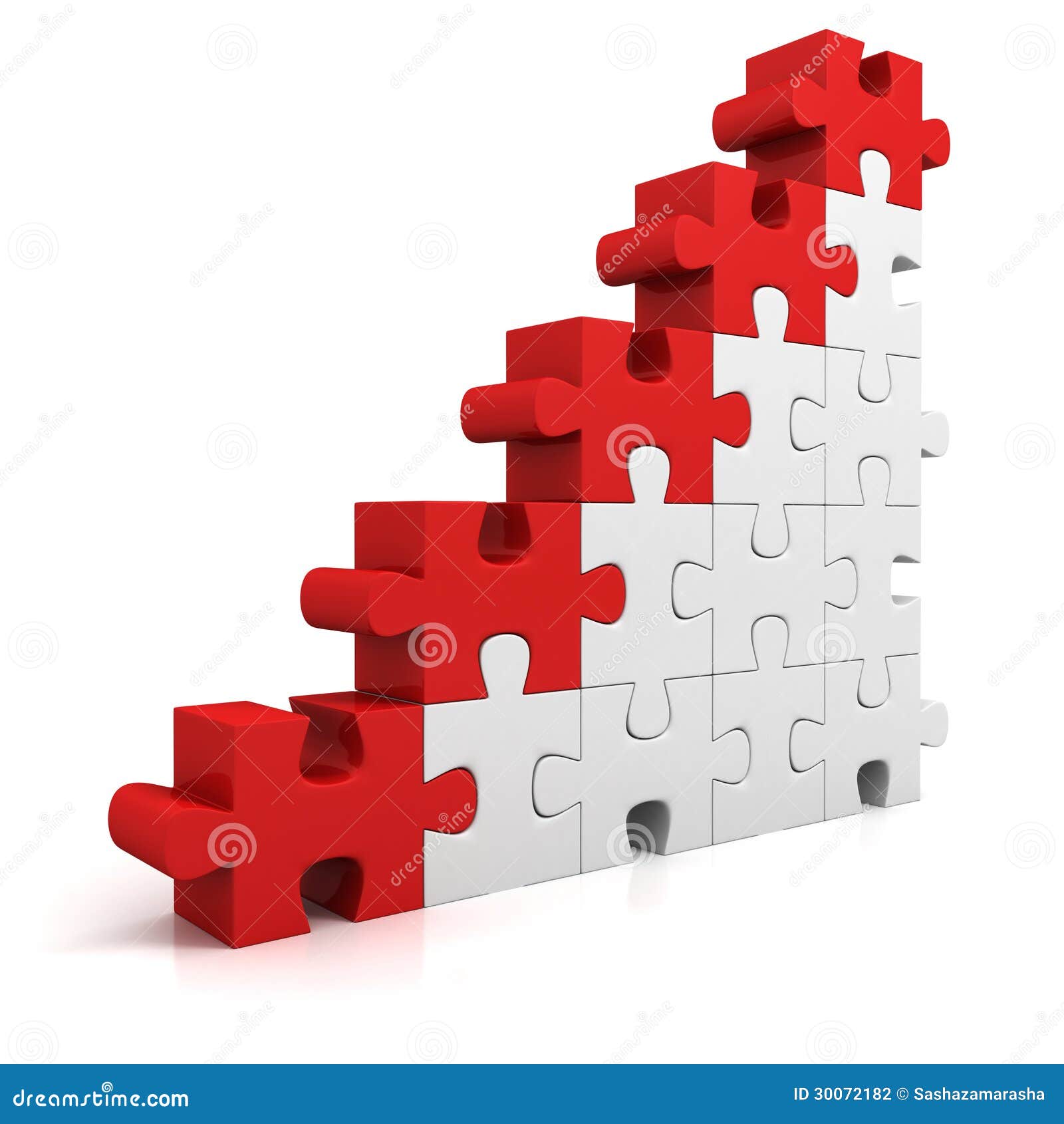 Puzzle Success Financial Bar Chart Graph Stock Photography ...