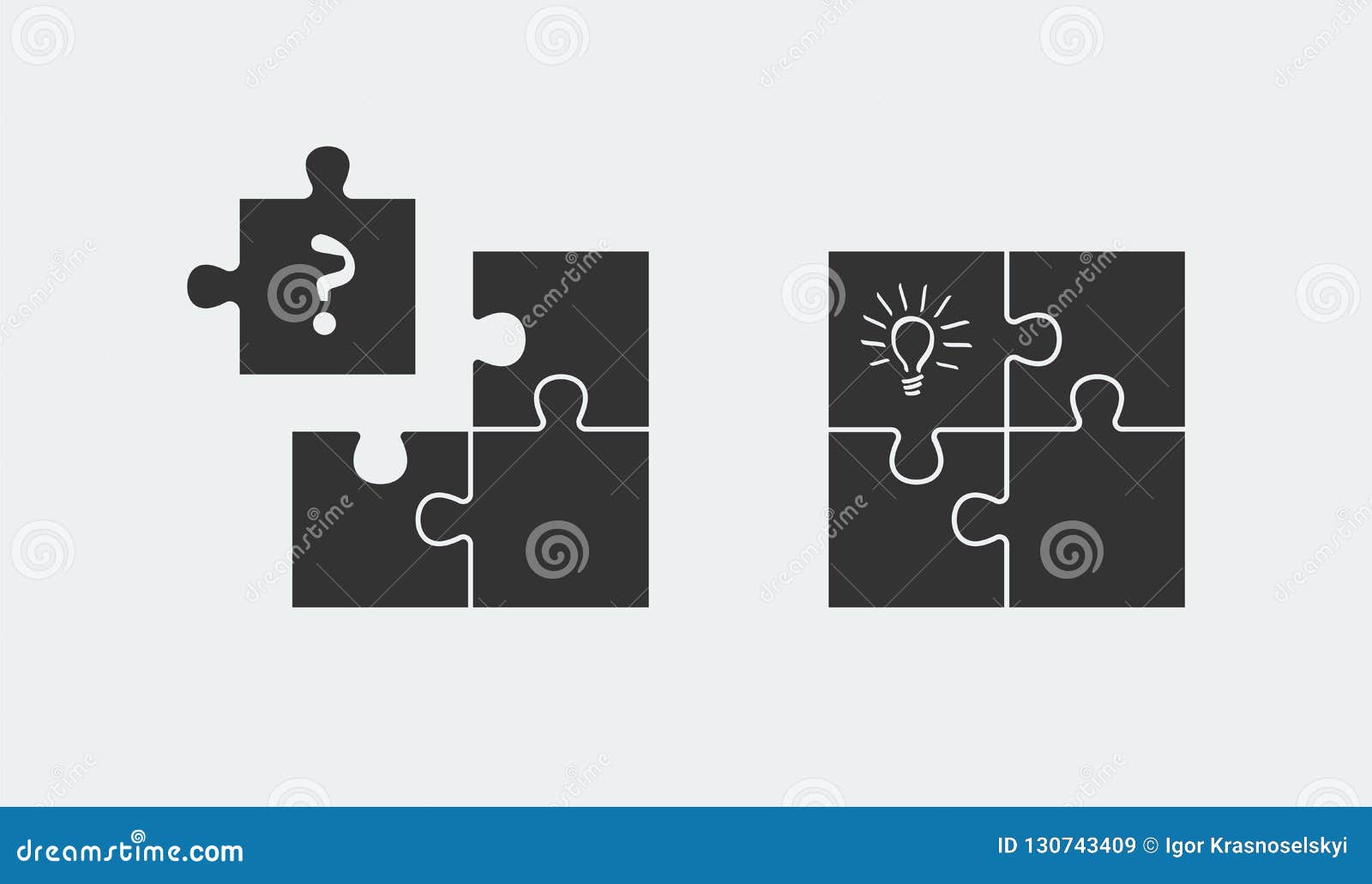 Puzzle Symbolizing Idea and Solution. Simple Solutions Concept Stock ...