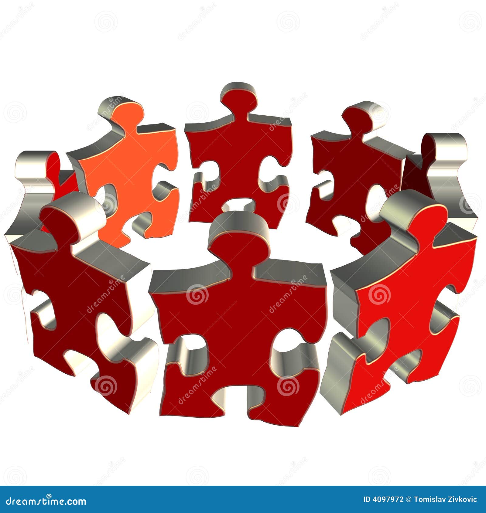 Puzzle team stock illustration. Illustration of success - 4097972