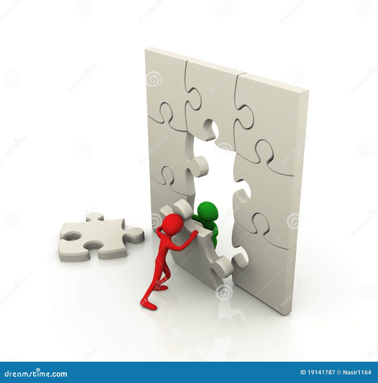 Puzzle team work concept stock illustration. Illustration of match ...