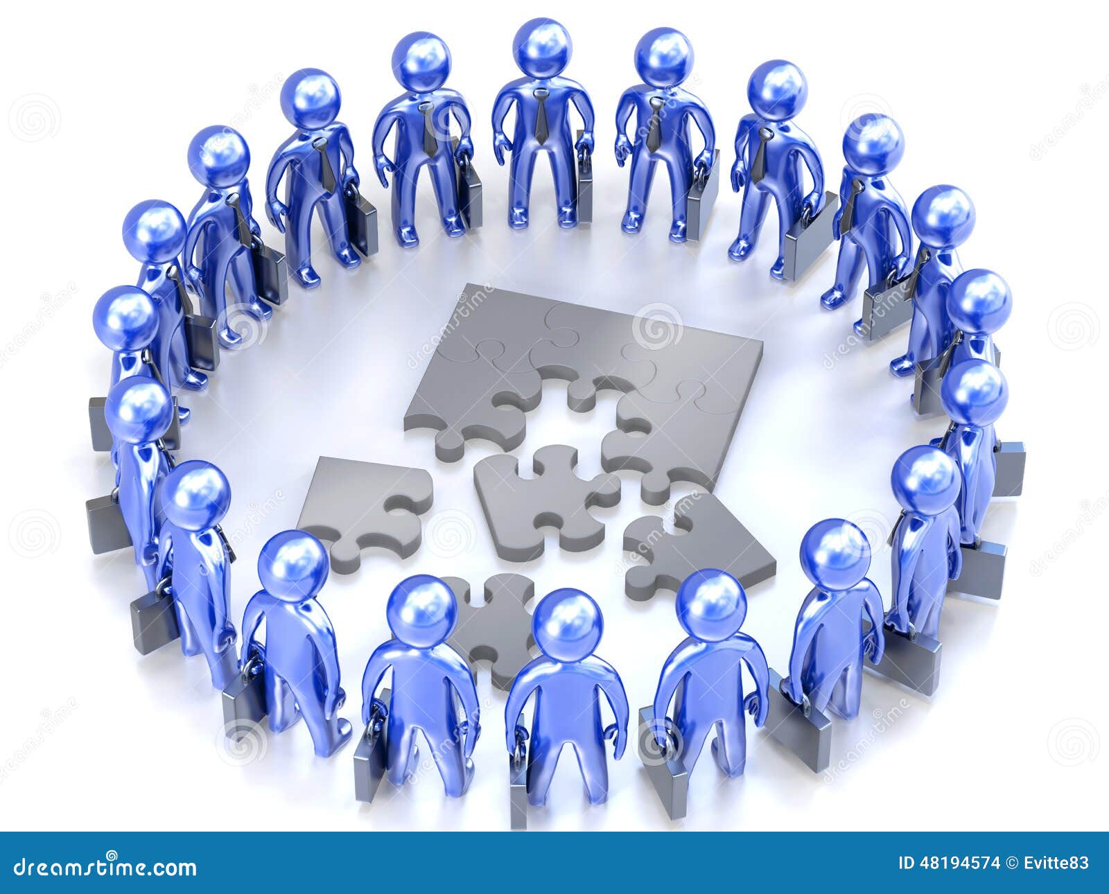 Puzzle team work stock illustration. Illustration of isolated - 48194574