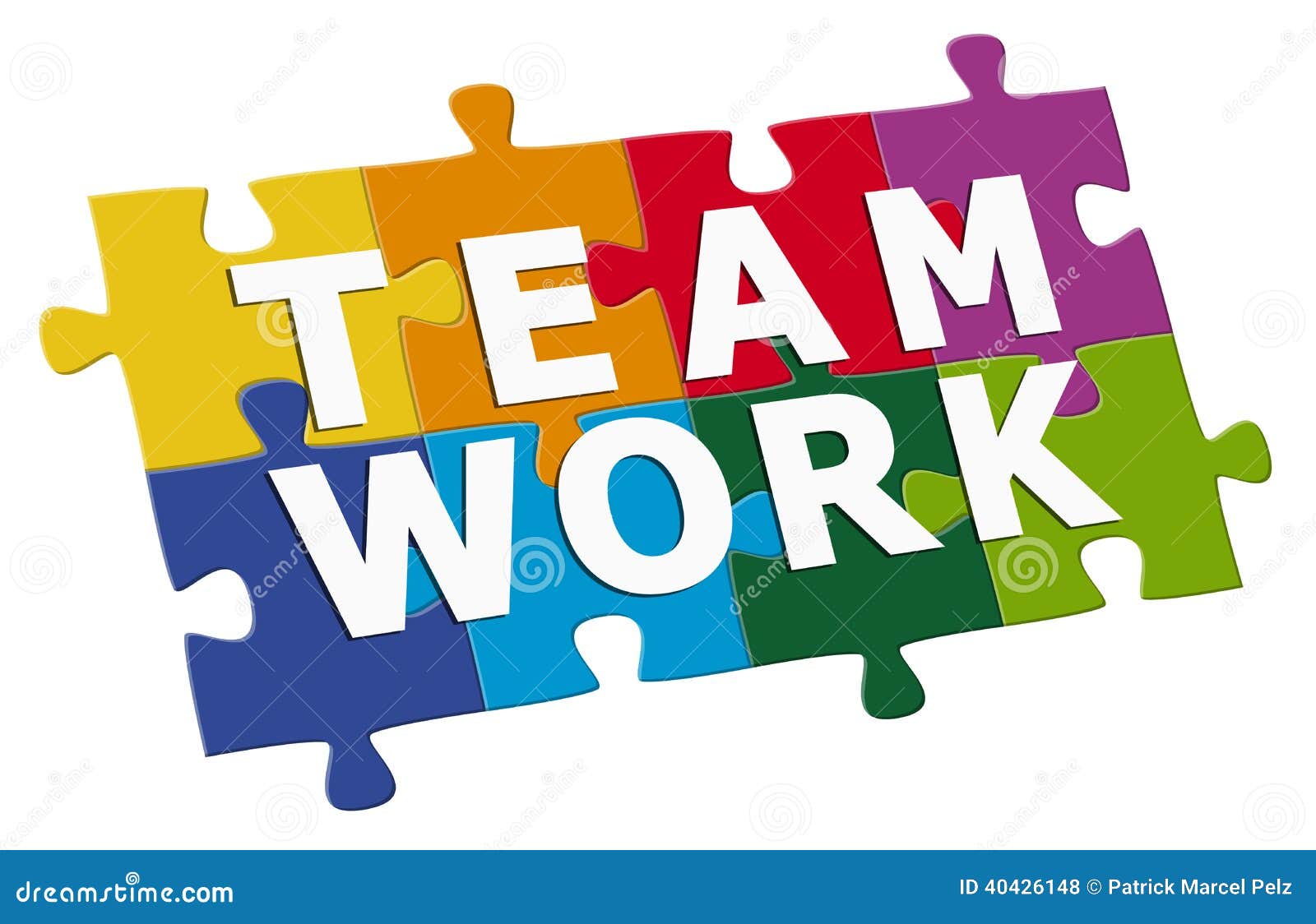 Puzzle Teamwork stock vector. Illustration of match, method - 40426148