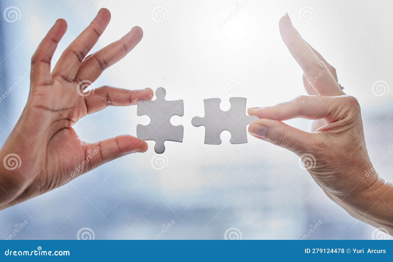Puzzle, Teamwork and Partnership with Hands of Business People for ...