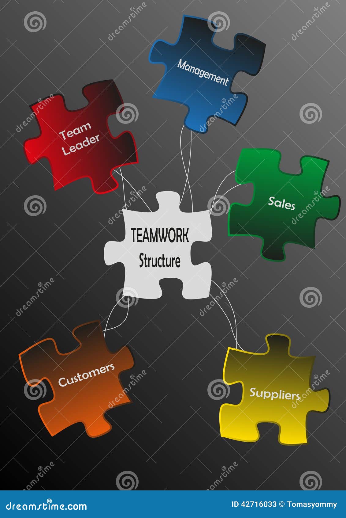 Puzzle teamwork stock vector. Illustration of puzzle - 42716033