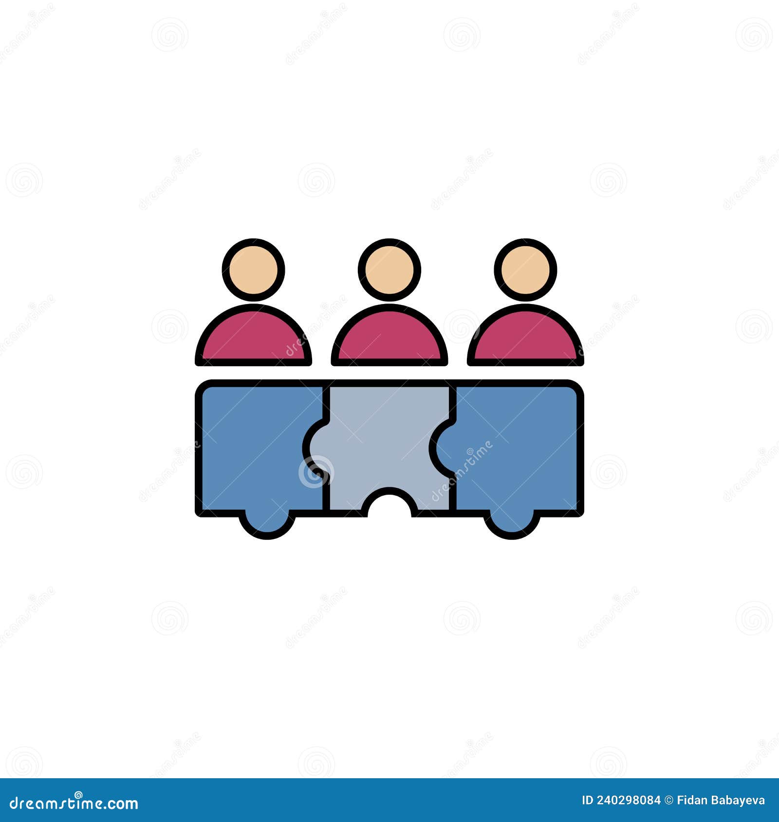 Puzzle, Teamwork, Workers Colored Icon. Can Be Used for Web, Logo ...