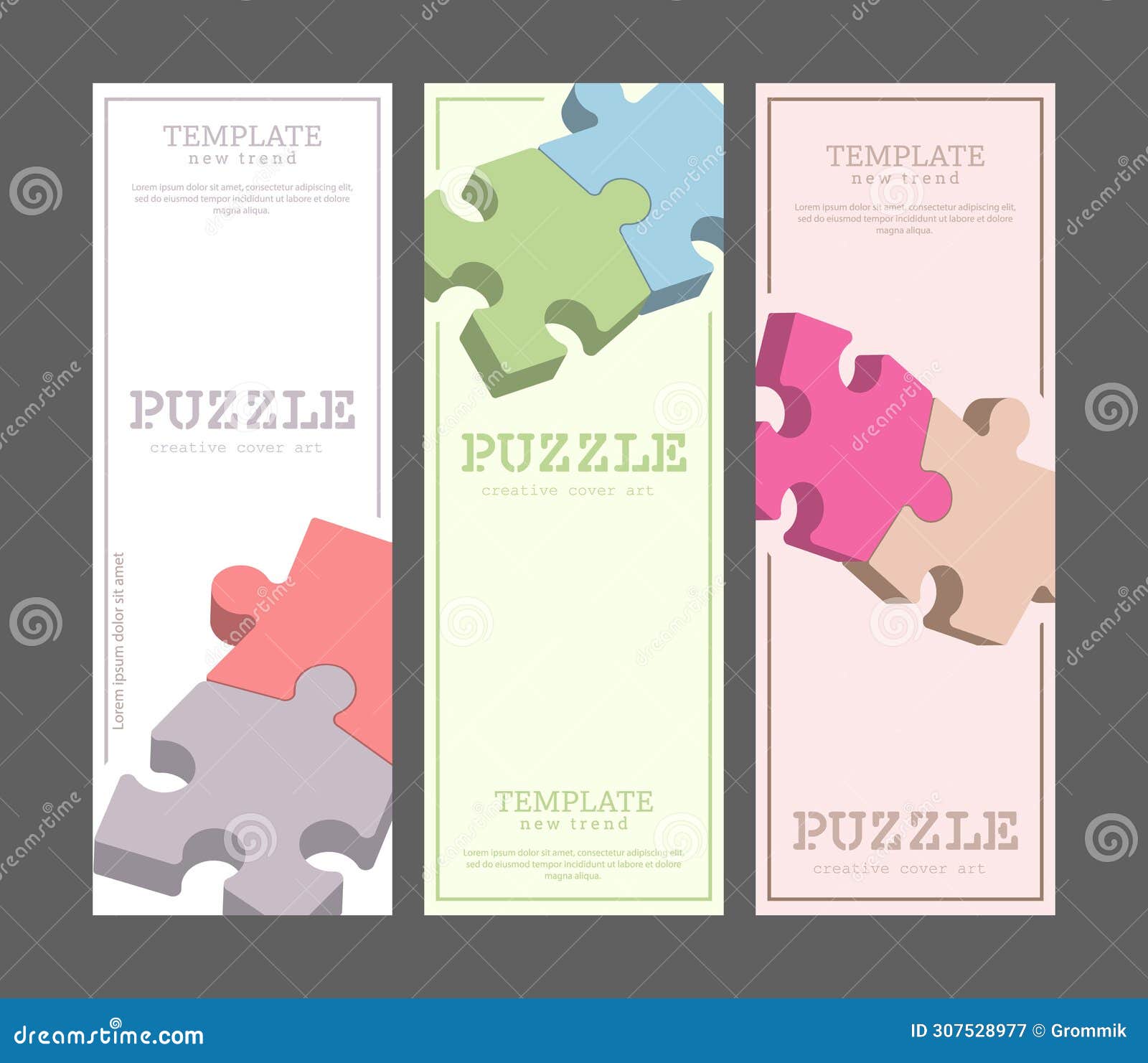 Puzzle. a Template for a Poster, Cover Banner, or Interior Design Stock ...