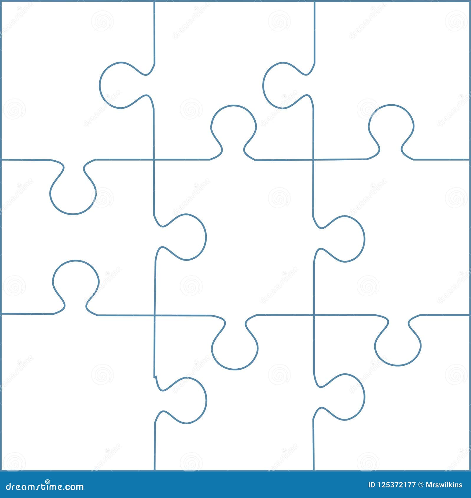 Puzzle template vector stock illustration. Illustration of graphic ...
