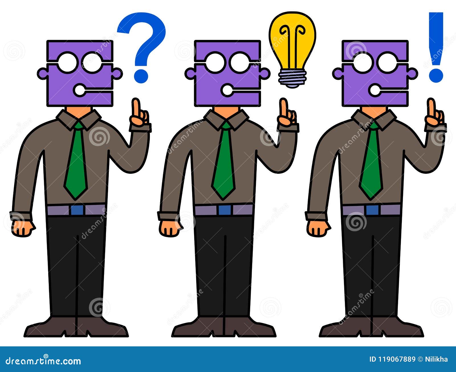 Puzzle thinks stock illustration. Illustration of solution - 119067889