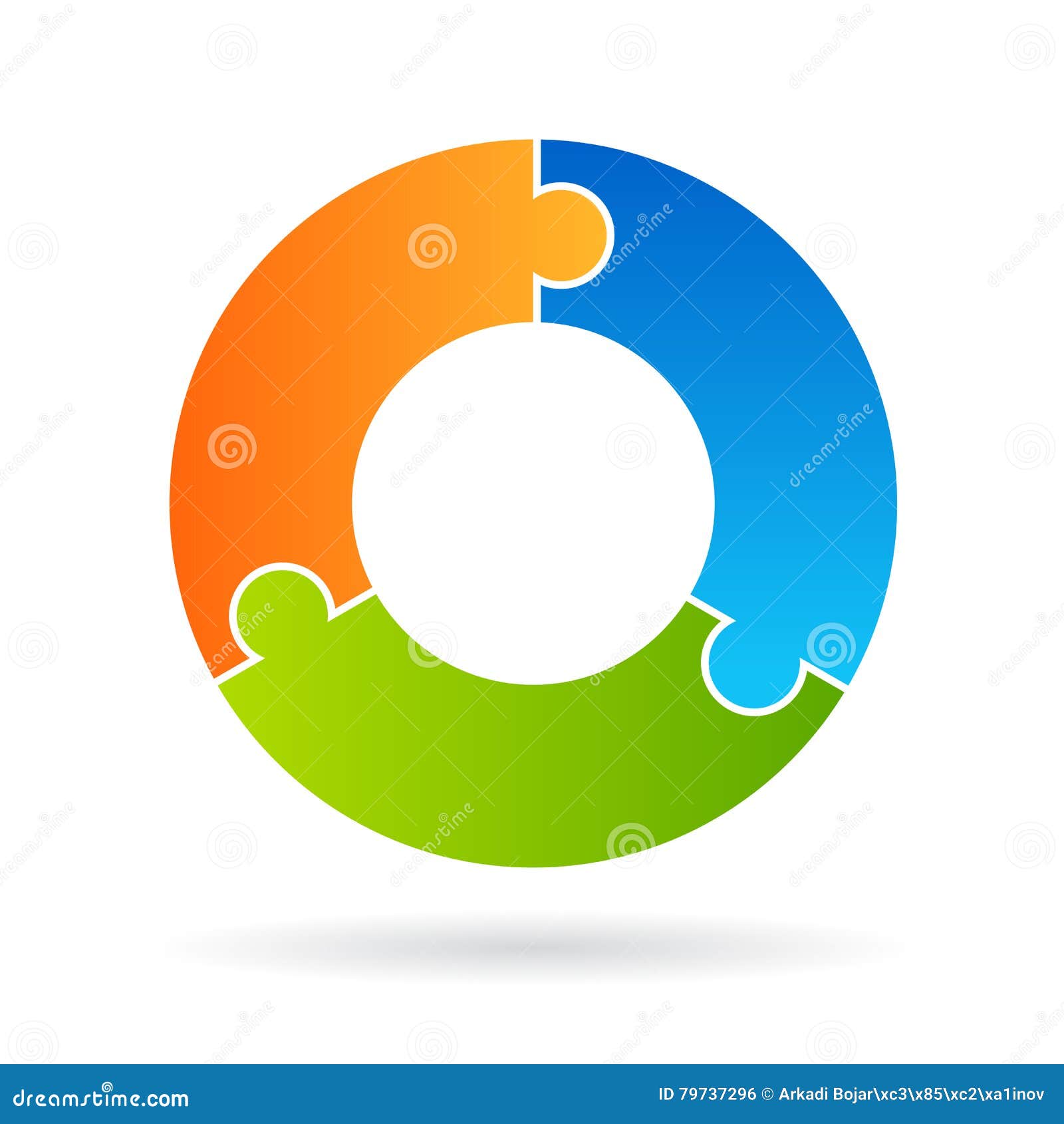 Puzzle Three Part Cycle Chart Stock Vector - Illustration of color ... Puzzle Three Part Cycle Chart Stock Vector - Illustration of color ...