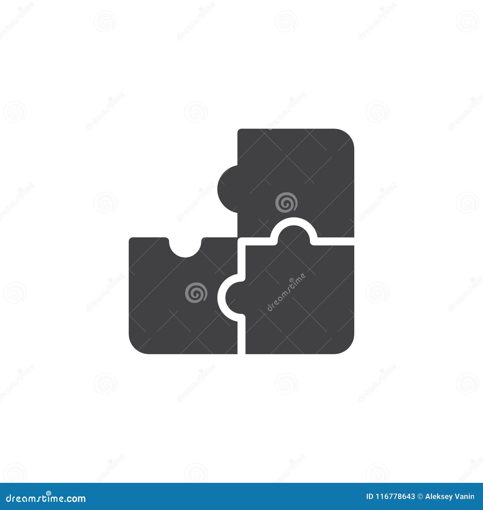 Puzzle Three Piece Vector Icon Stock Vector - Illustration of perfect ...