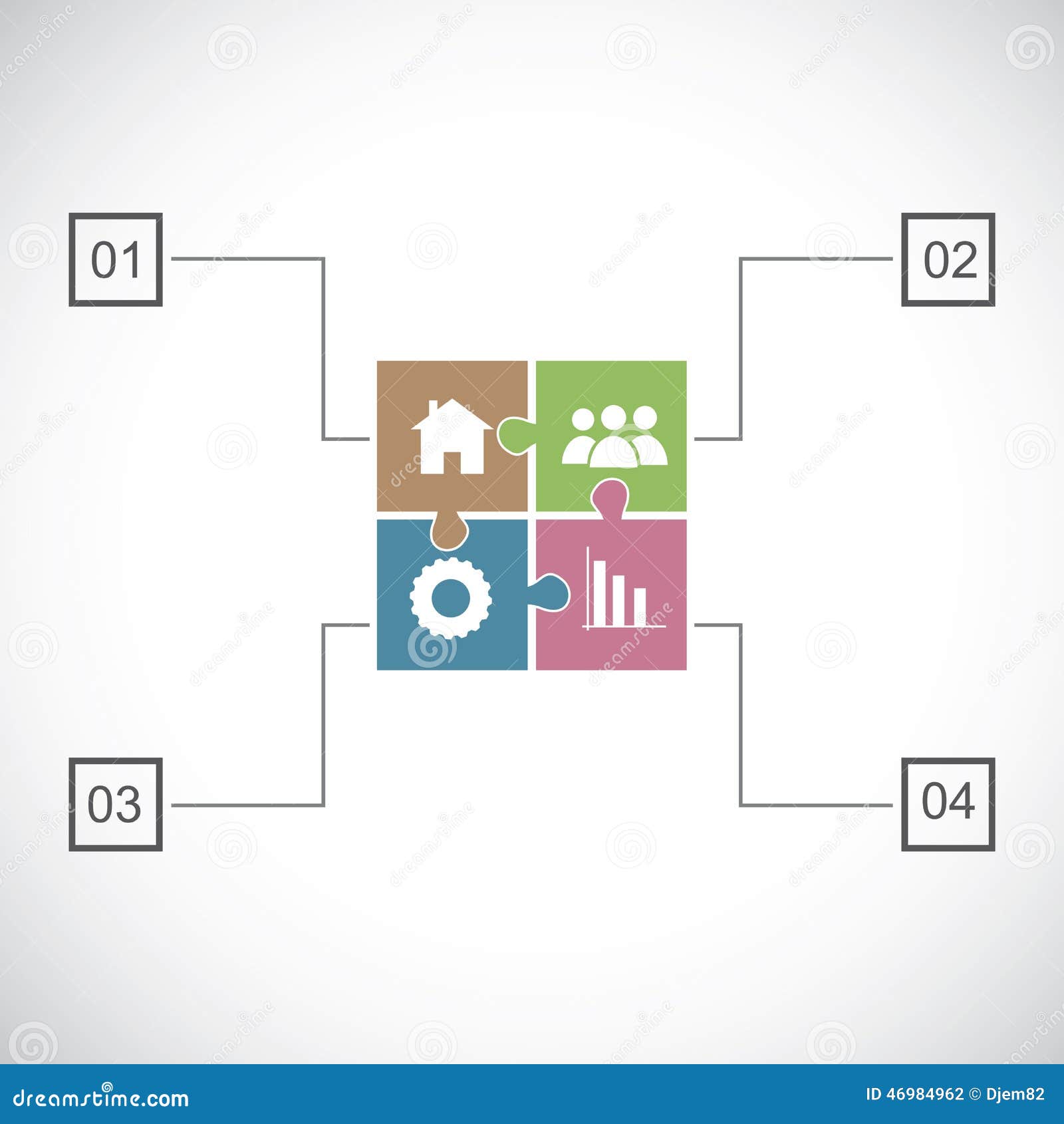 Puzzle Timeline, Table, Schedule, Template, Infographic Vector ...