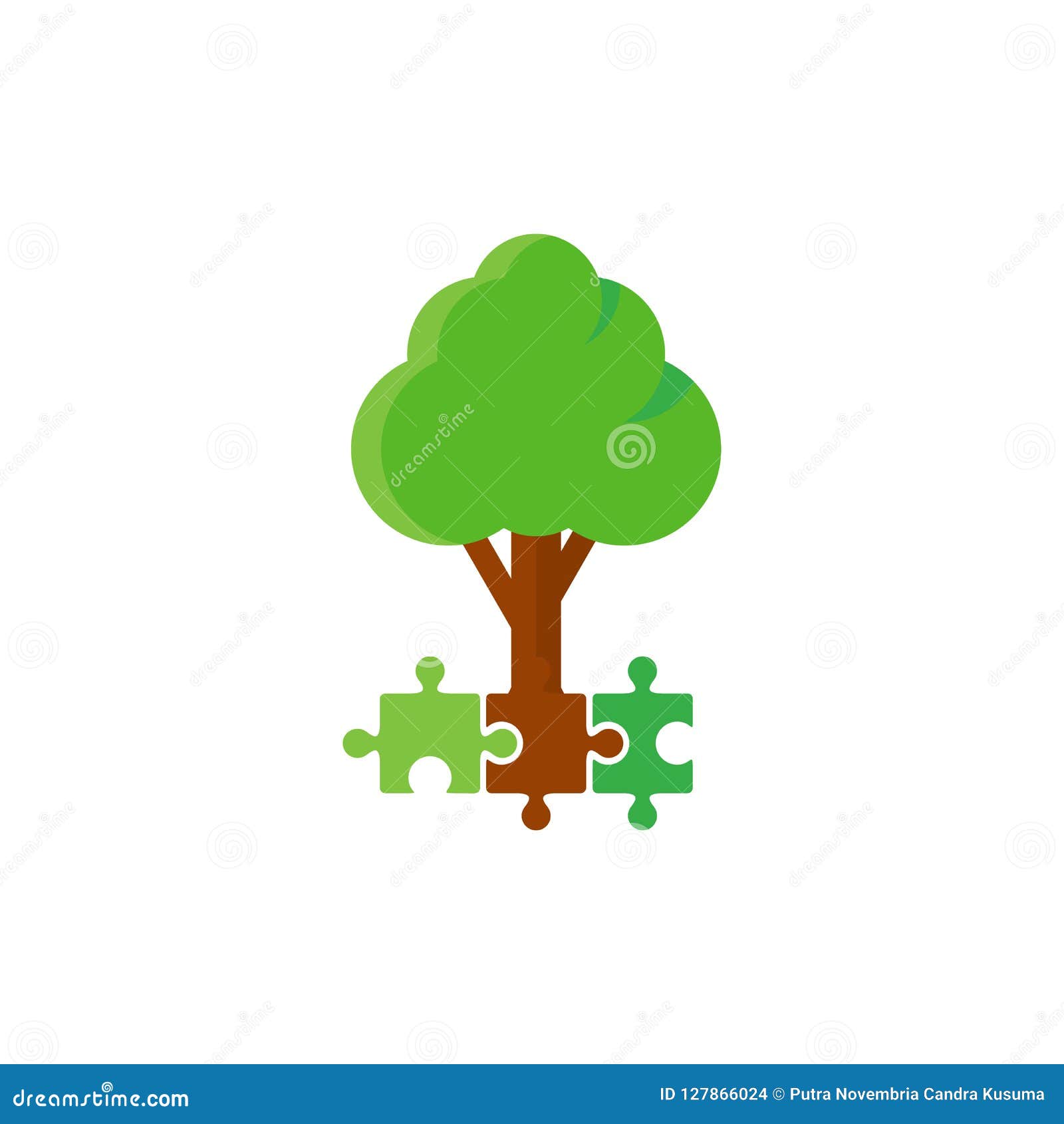 Puzzle Tree Logo Icon Design Stock Vector - Illustration of growth ...