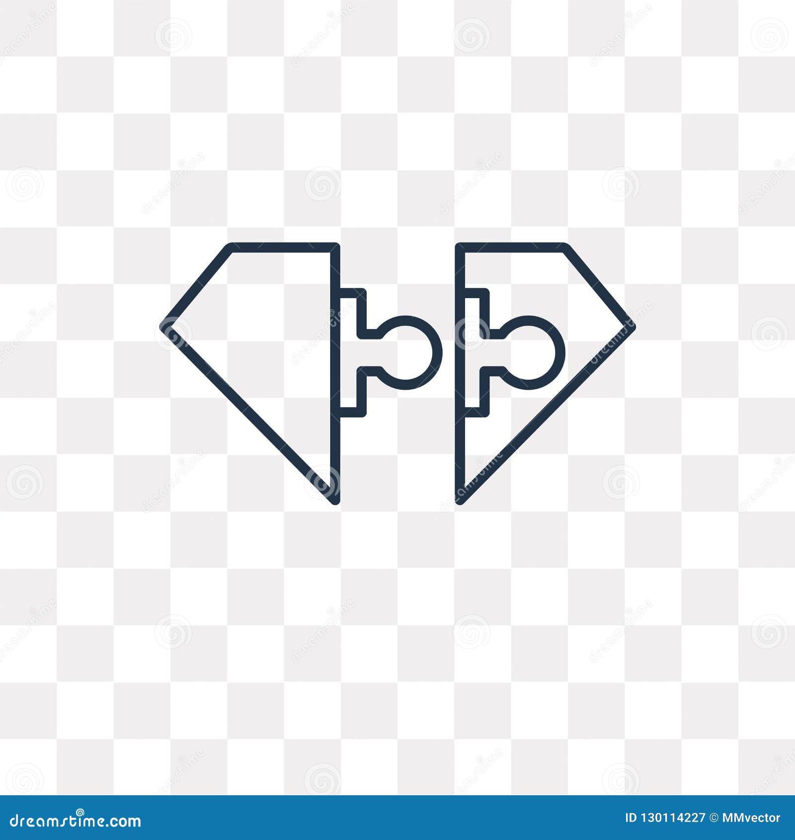 Puzzle Vector Icon Isolated on Transparent Background, Linear Pu Stock ...