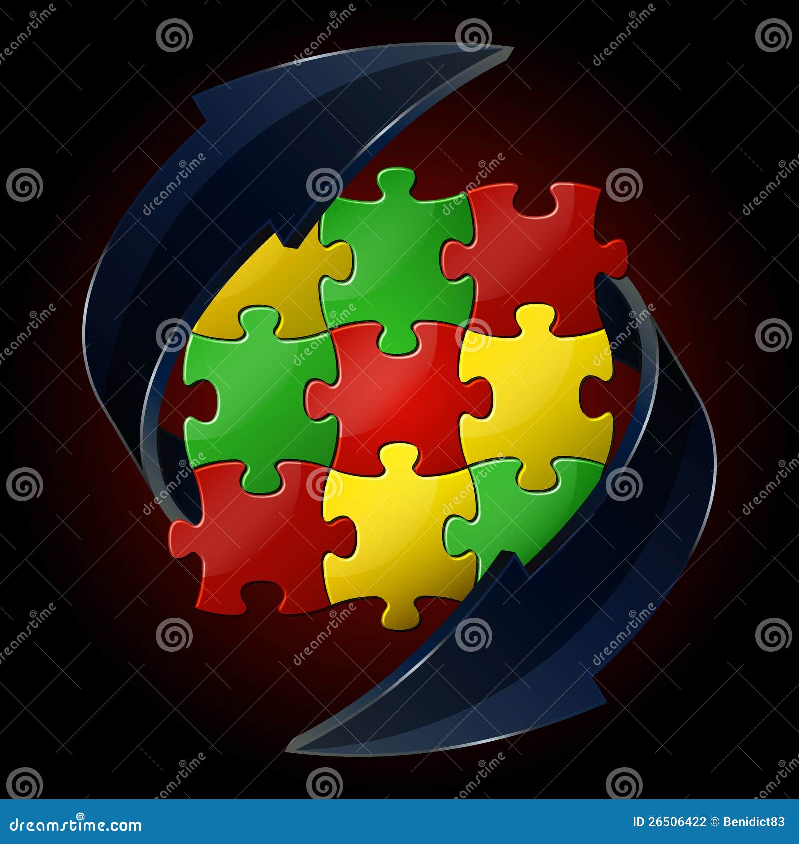 Puzzle vector illustration stock vector. Illustration of colourful ...