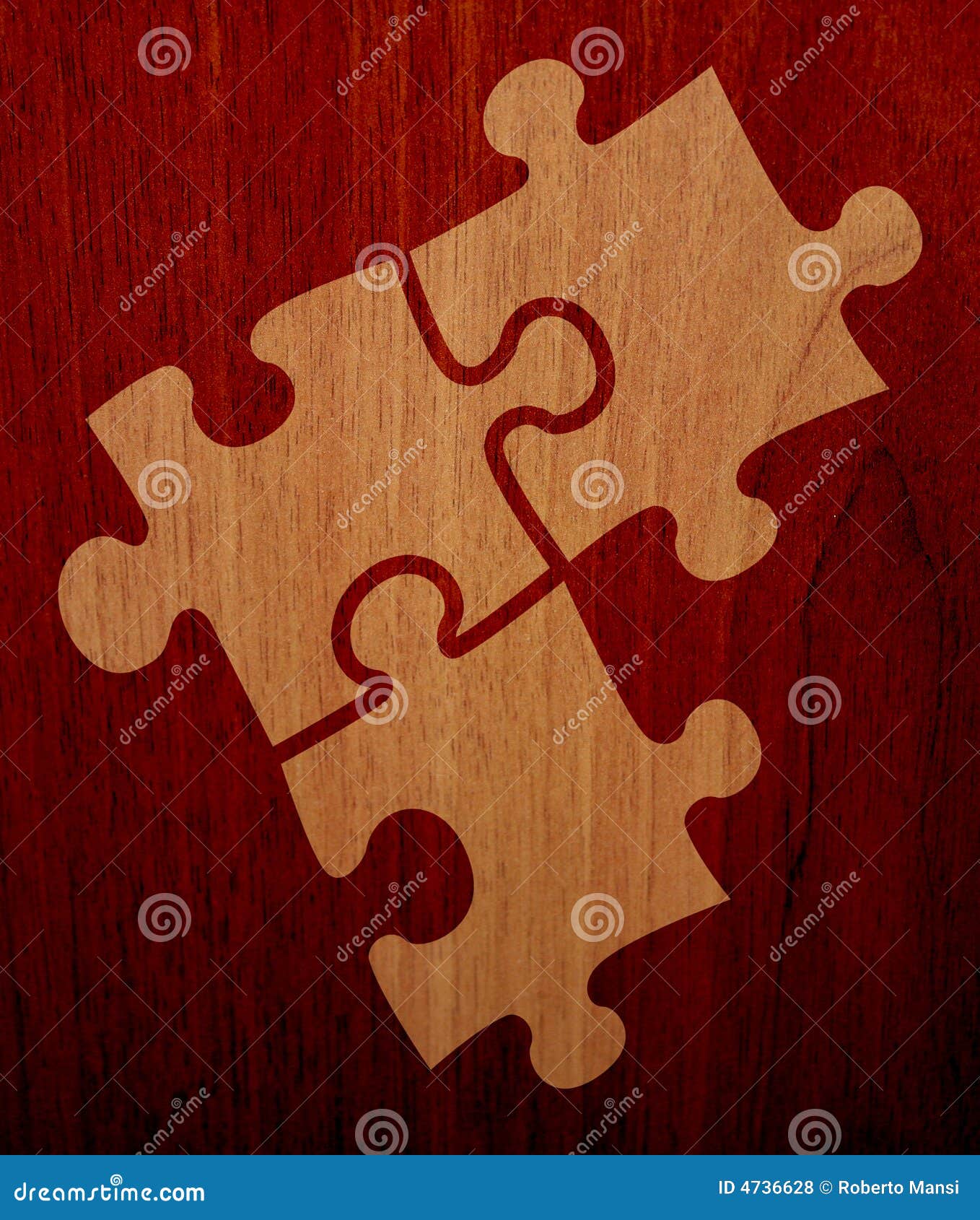 Puzzle - version 2 en bois illustration stock. Illustration du affaires ...