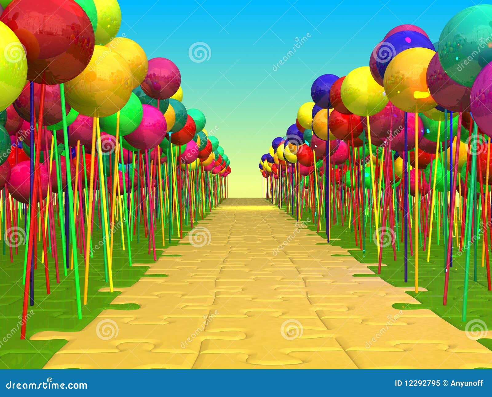 Puzzle way stock illustration. Illustration of color - 12292795